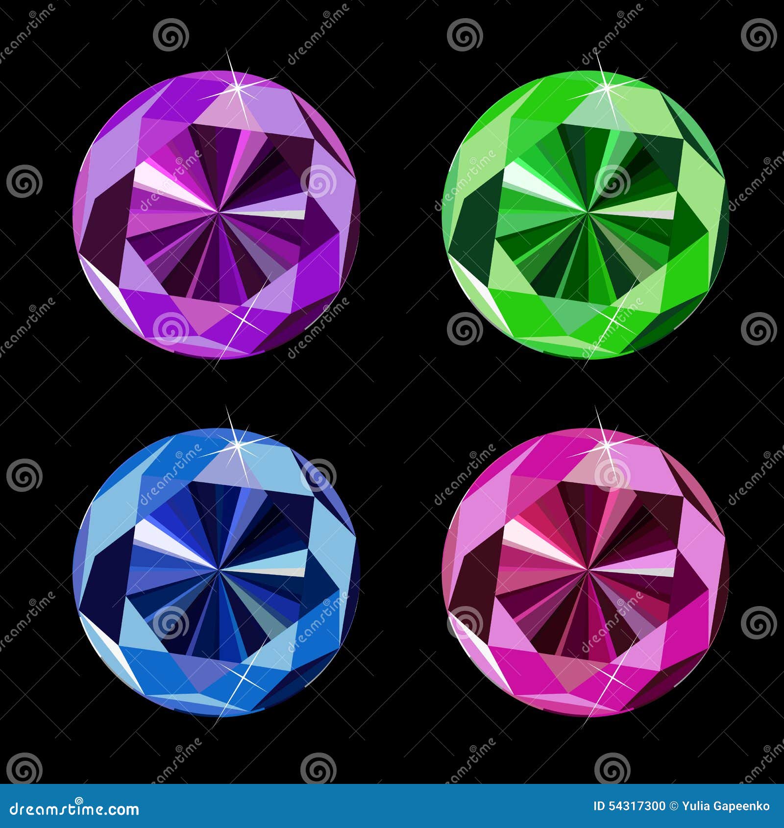 Diamond Set Vector Illustration De Luxe Abstrait Illustration de ...