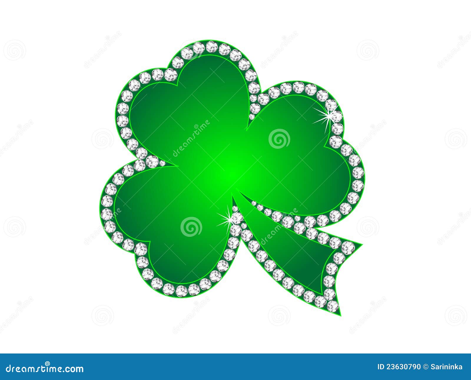Diamond shamrock stock vector. Illustration of brilliant - 23630790