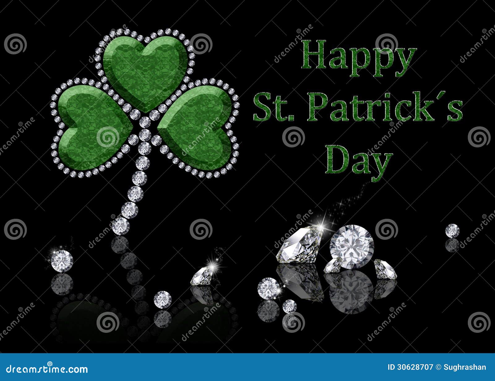 Diamond Shamrock brillante stock de ilustración. Ilustración de ...