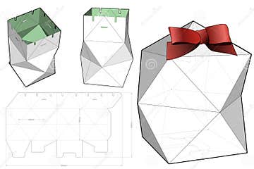 Diamond Shape Box Packaging and Die-cut Pattern Stock Vector ...