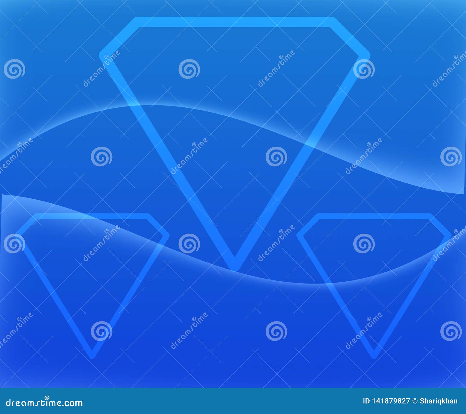Diamond Shape Figures Abstract on Blue Gradient Background Stock ...