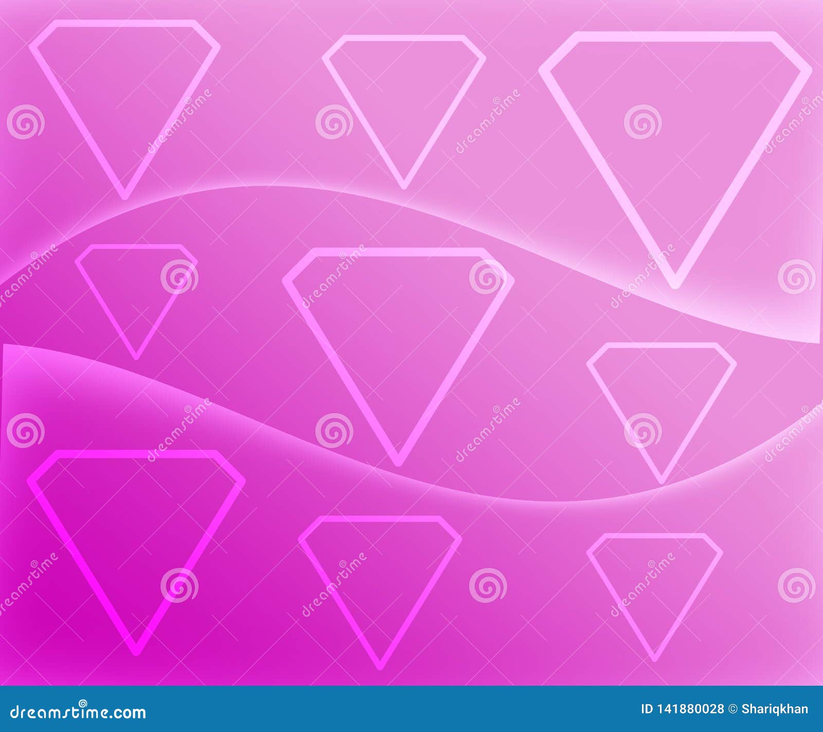 Diamond Shape Figures Abstract on Pink Gradient Background Stock ...