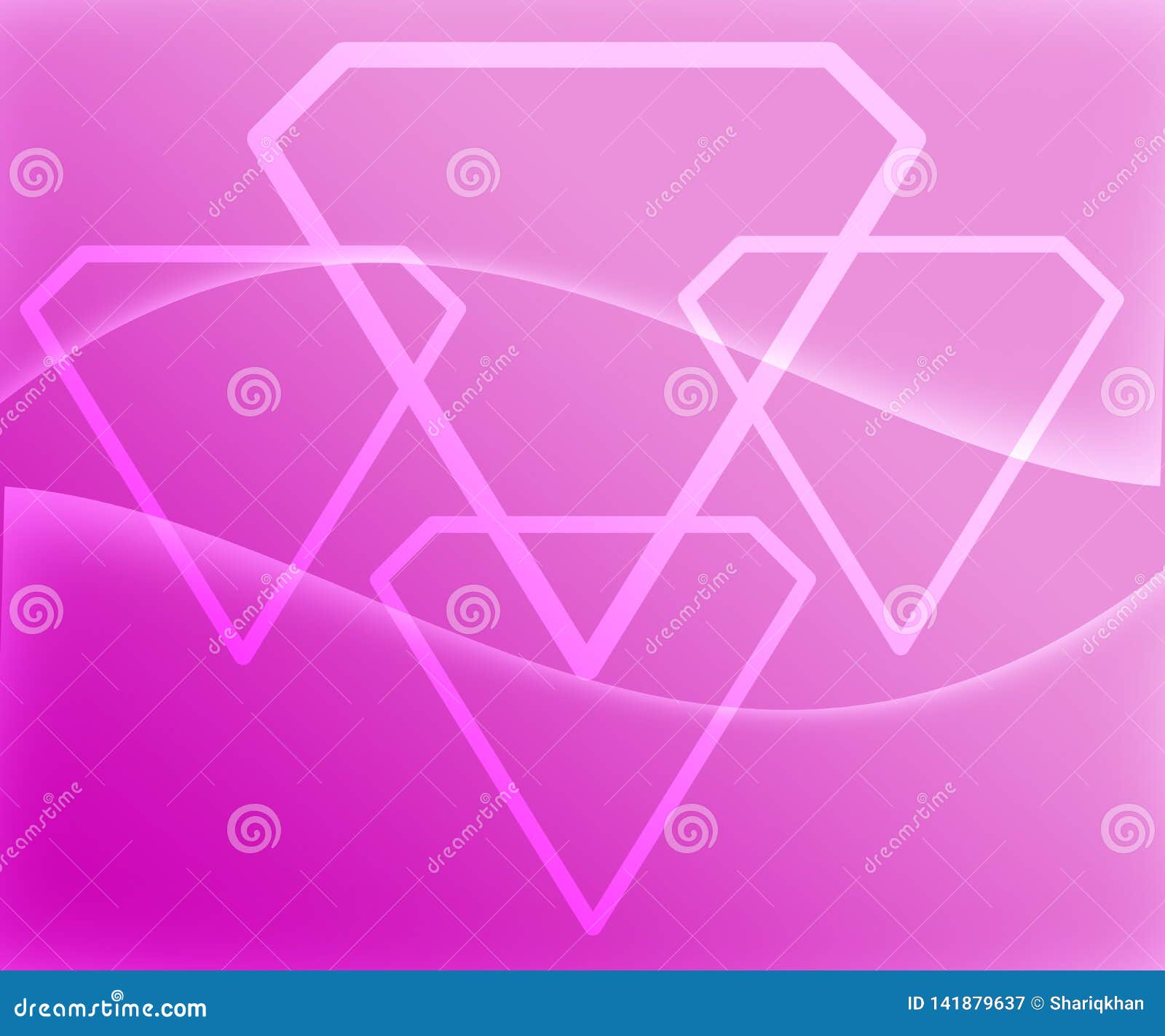 Diamond Shape Figures Abstract on Pink Gradient Background Stock ...