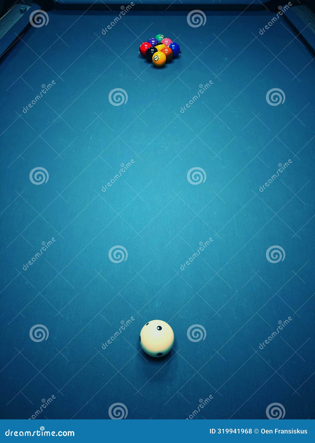 Diamond Shape of Nine Billiard Balls with Various Colors Stock Photo ...