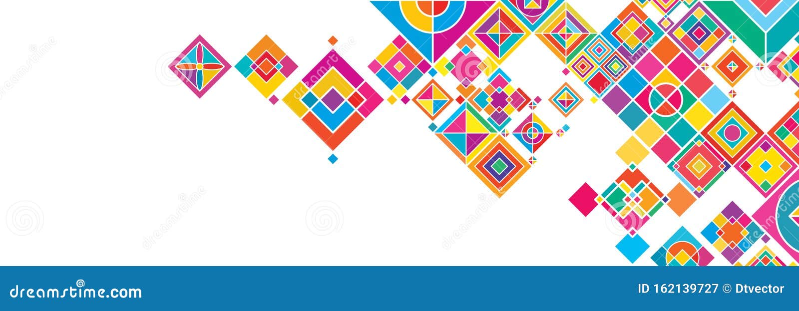 Diamond Shape Style Frame Banner Colorful Stock Vector - Illustration ...