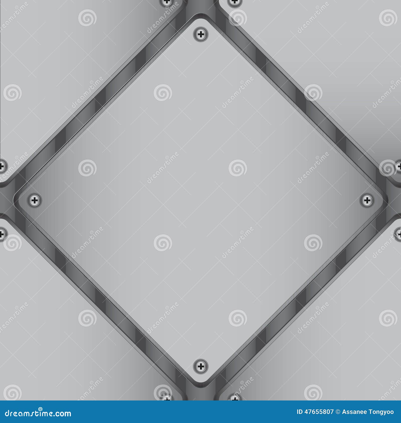 Diamond-shaped metal sheet stock vector. Illustration of wall - 47655807