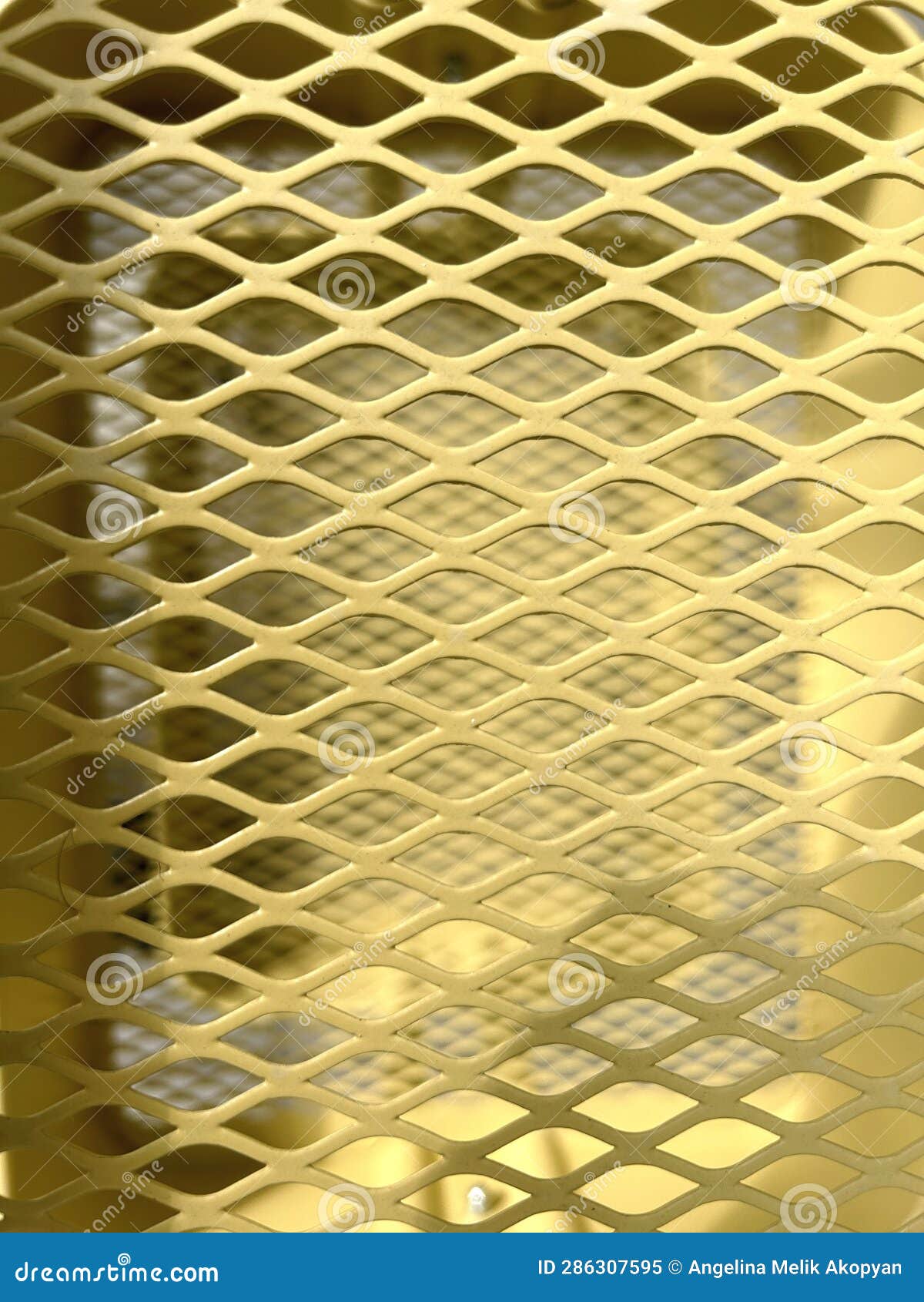 Diamond-shaped Metallic Modern Grid. Abstract Yellow Background ...