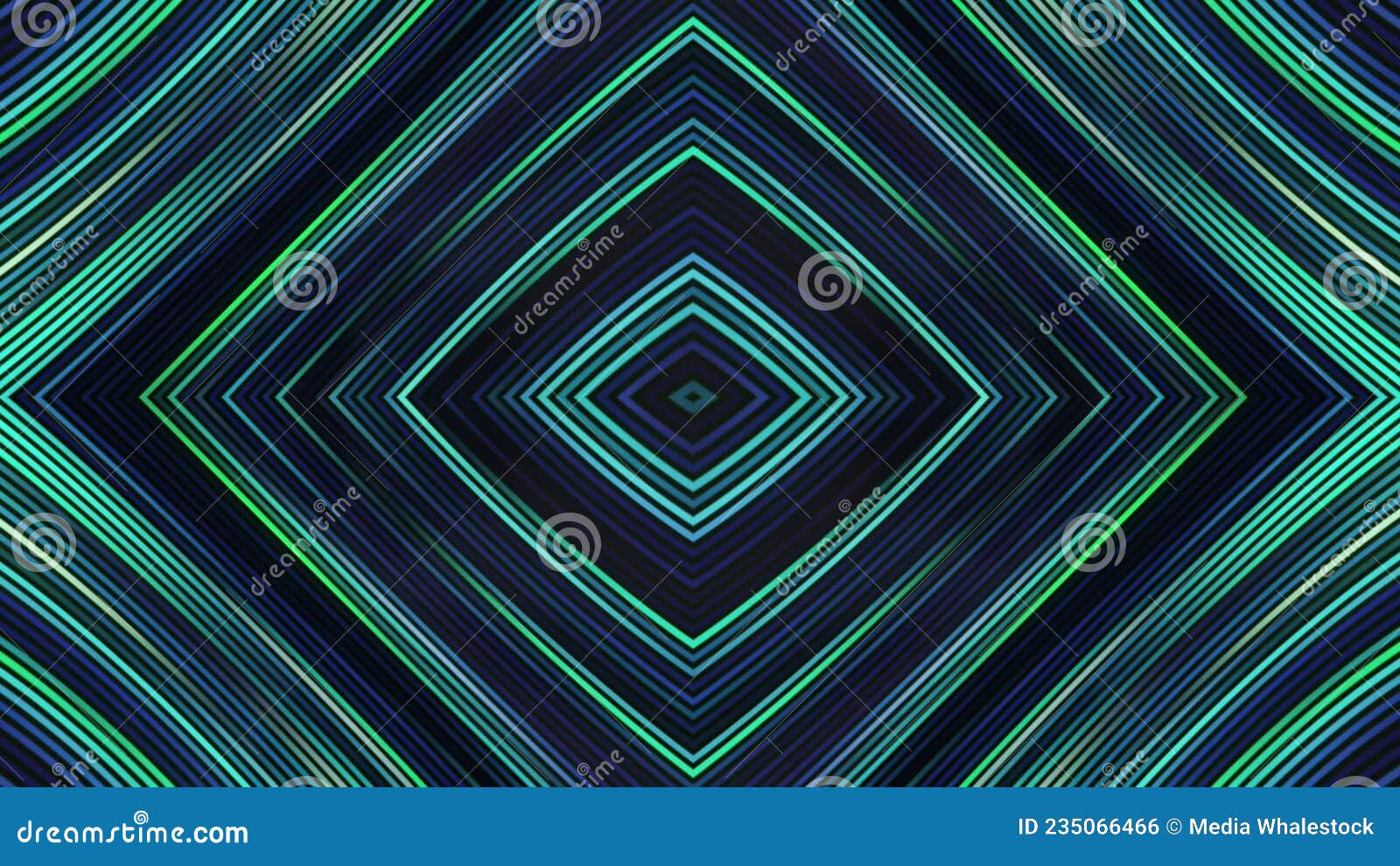 Diamond-shaped Pattern with Colorful Flashing Lines. Motion ...
