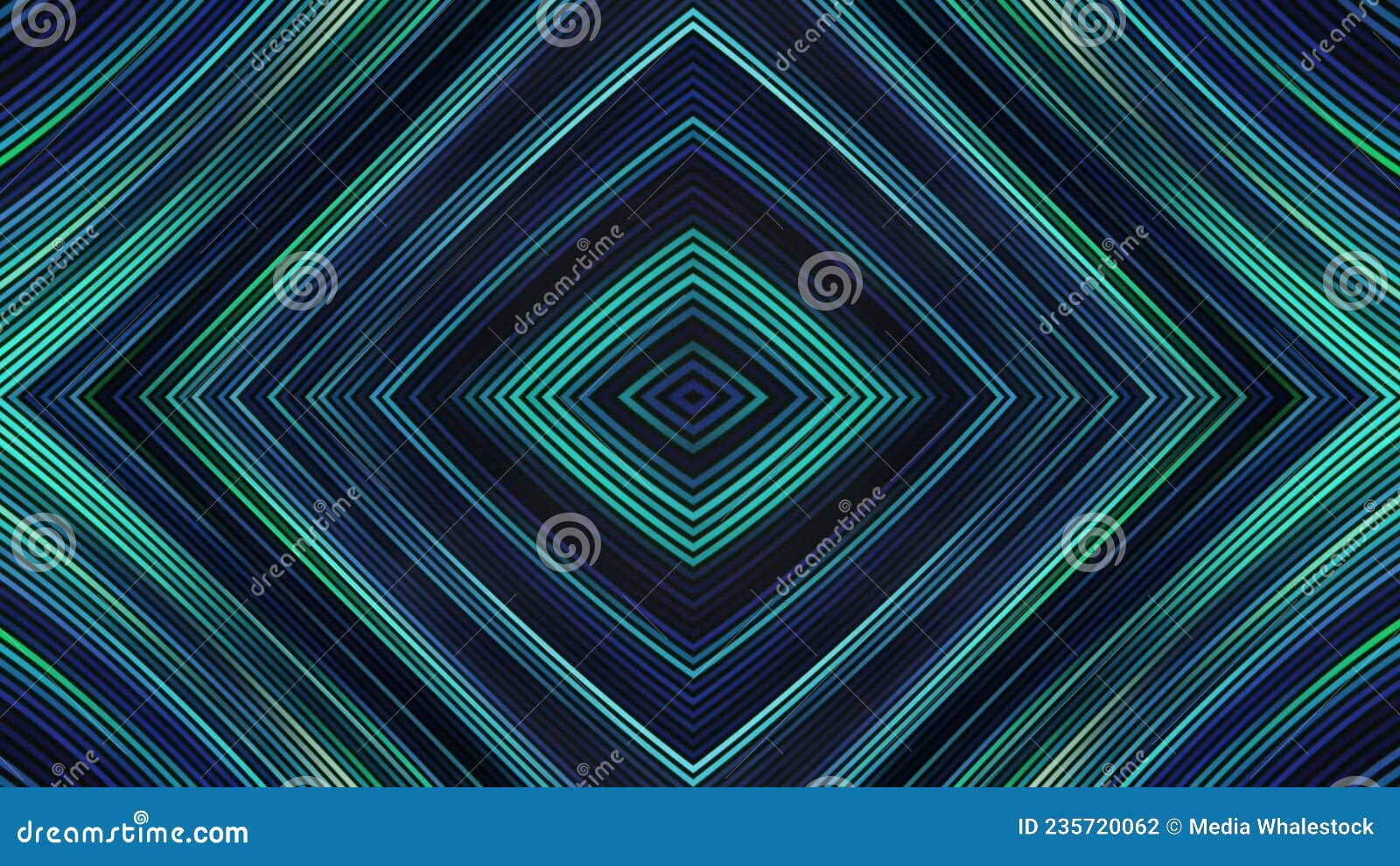 Diamond-shaped Pattern with Colorful Flashing Lines. Motion ...