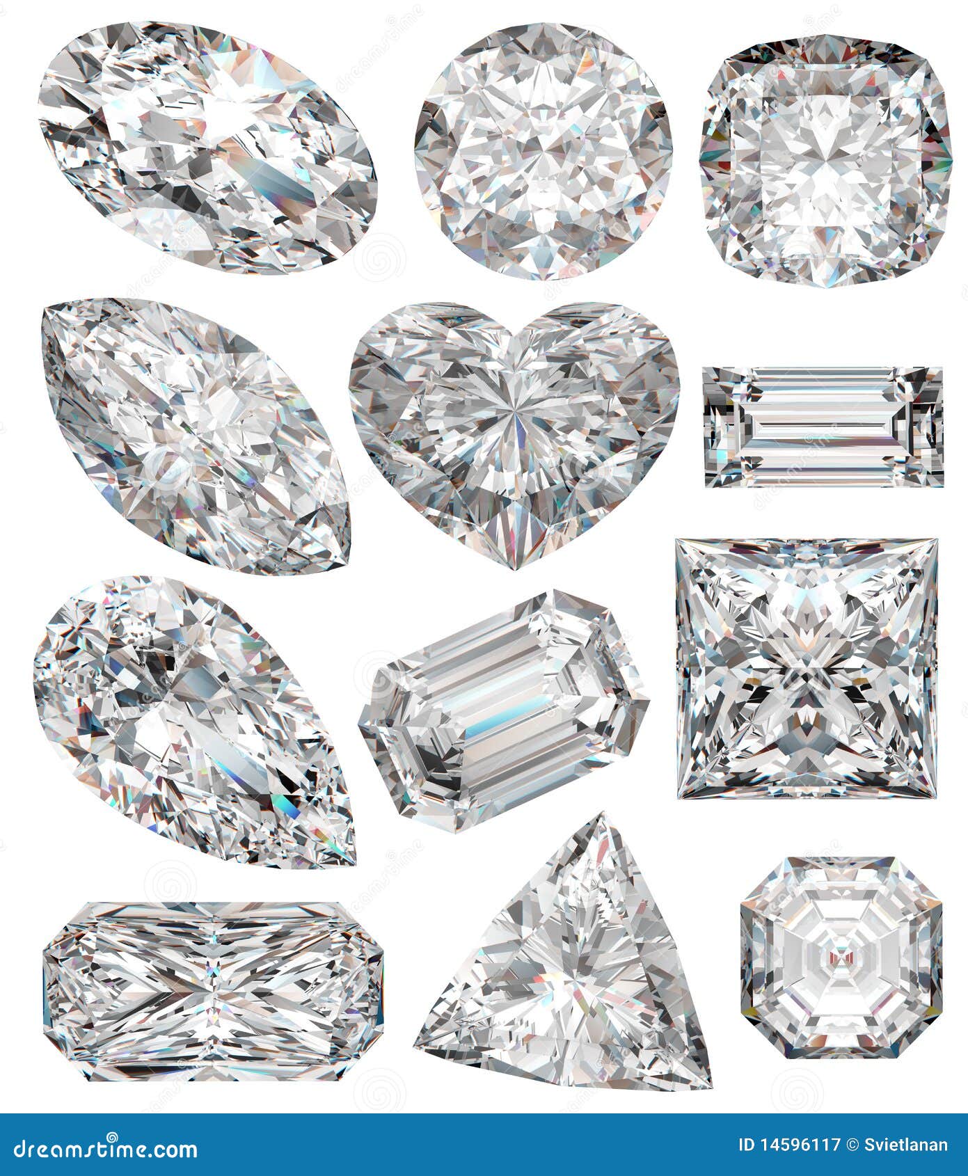 Diamond shapes. stock illustration. Illustration of asscher - 14596117