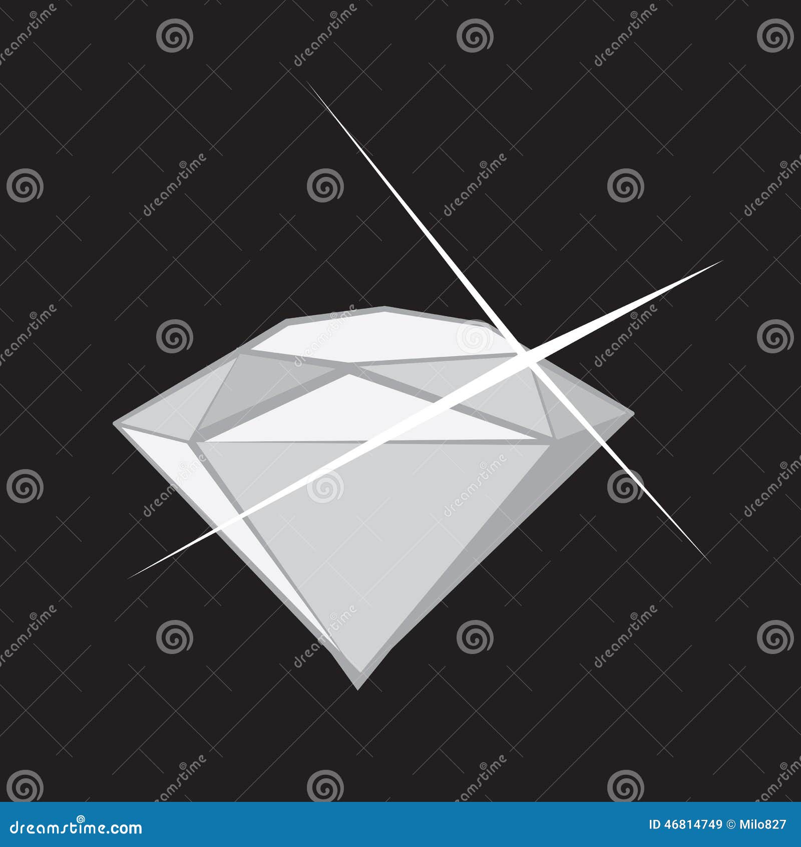 Diamond Shine stock vector. Illustration of wealth, rock - 46814749