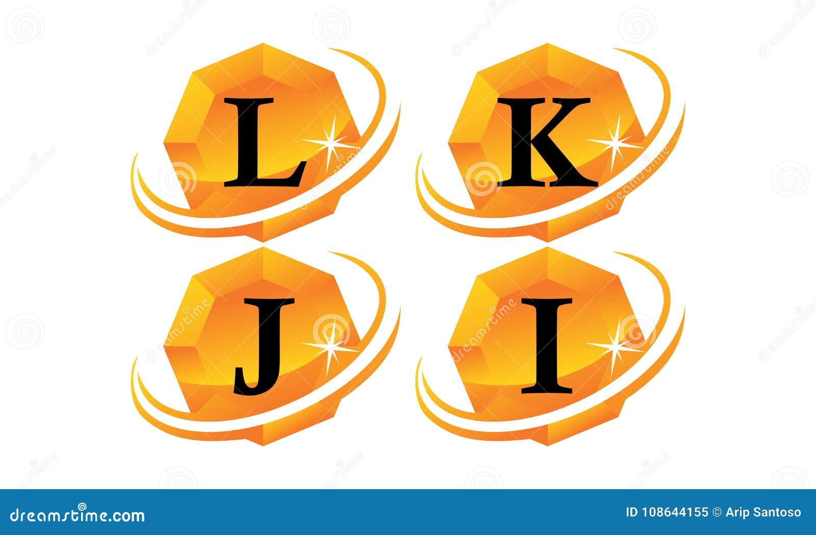 Diamond Shine Template Set ilustração do vetor. Ilustração de gerência ...