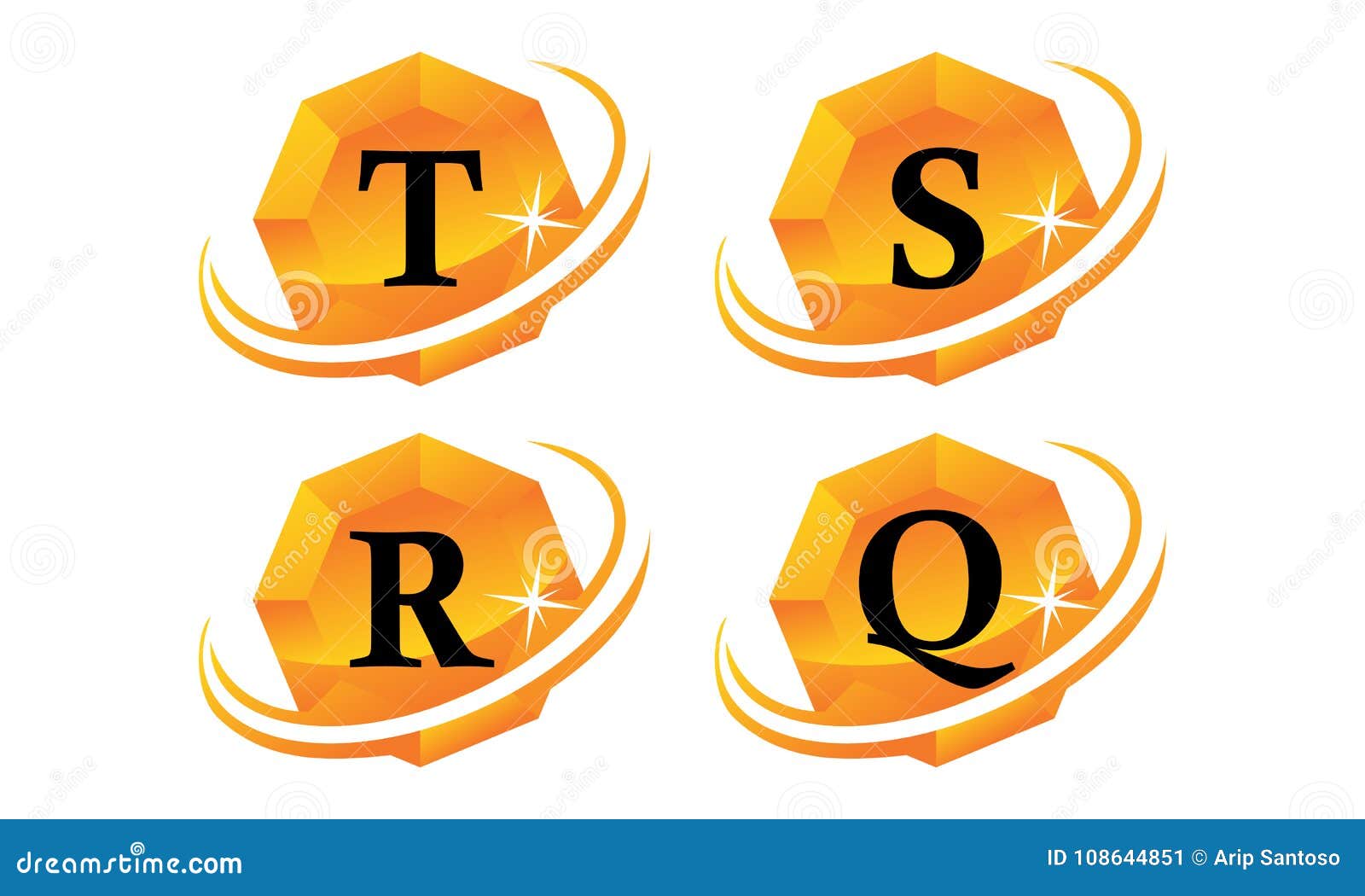 Diamond Shine Template Set stock vector. Illustration of connecting ...