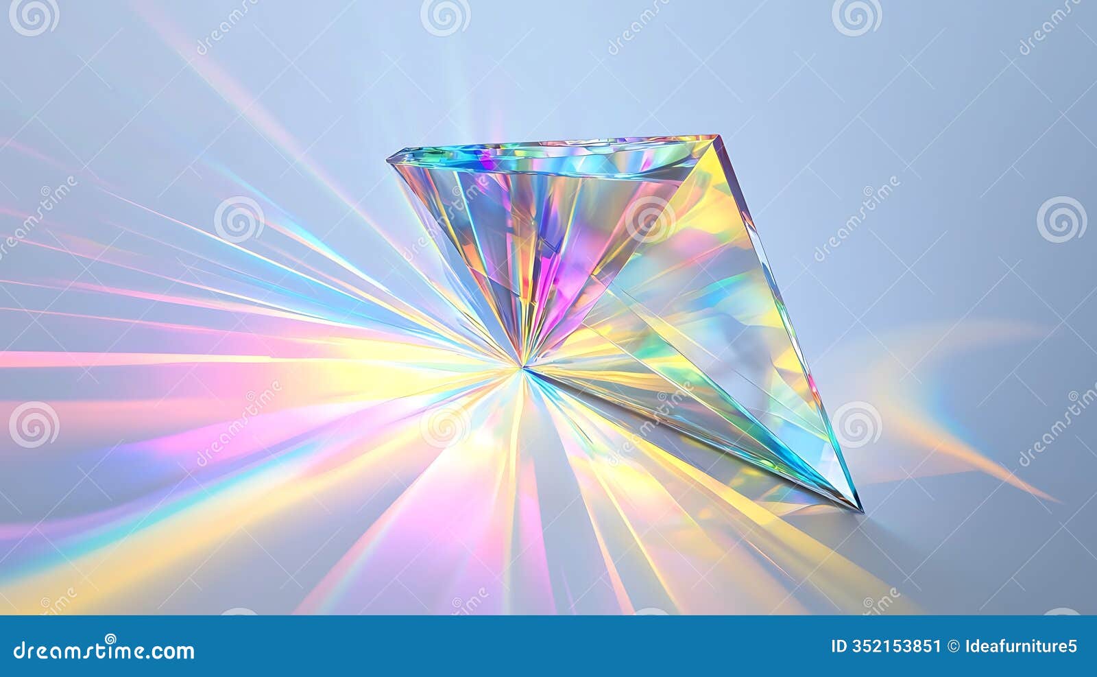 A Diamond is Shown in a Rainbow of Colors, with a Light Shining on it ...