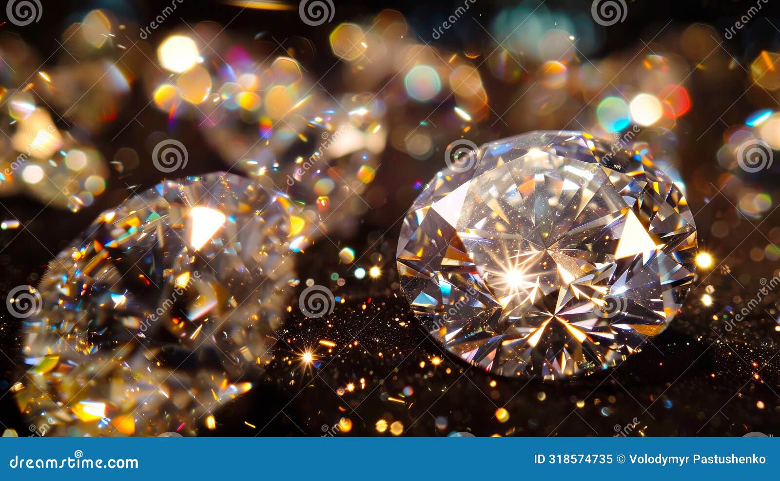 A Diamond is Shown with Sparkles and Light Stock Image - Image of ...