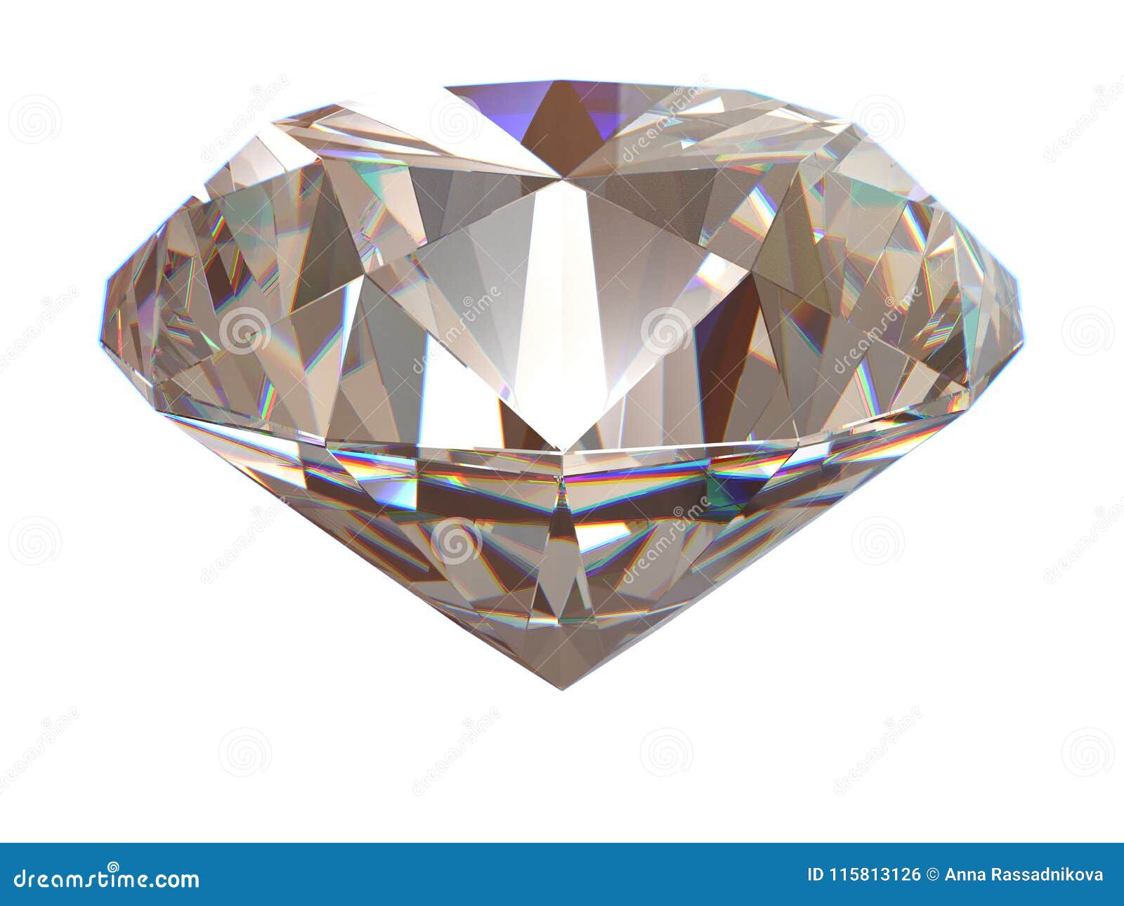 Diamond Side View 3D Illustration Stock Illustration - Illustration of ...