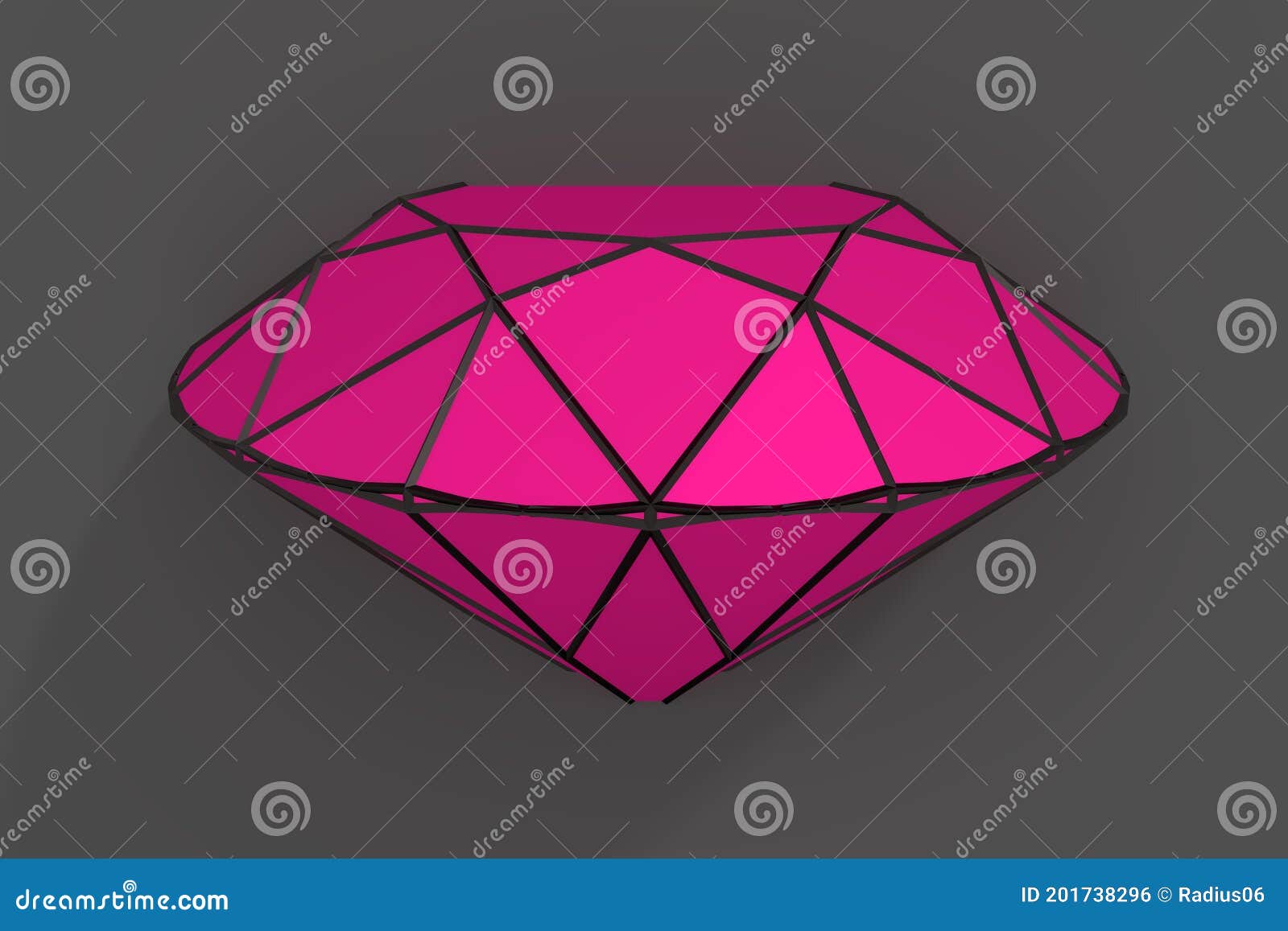 Diamond side view. stock illustration. Illustration of closeup - 201738296