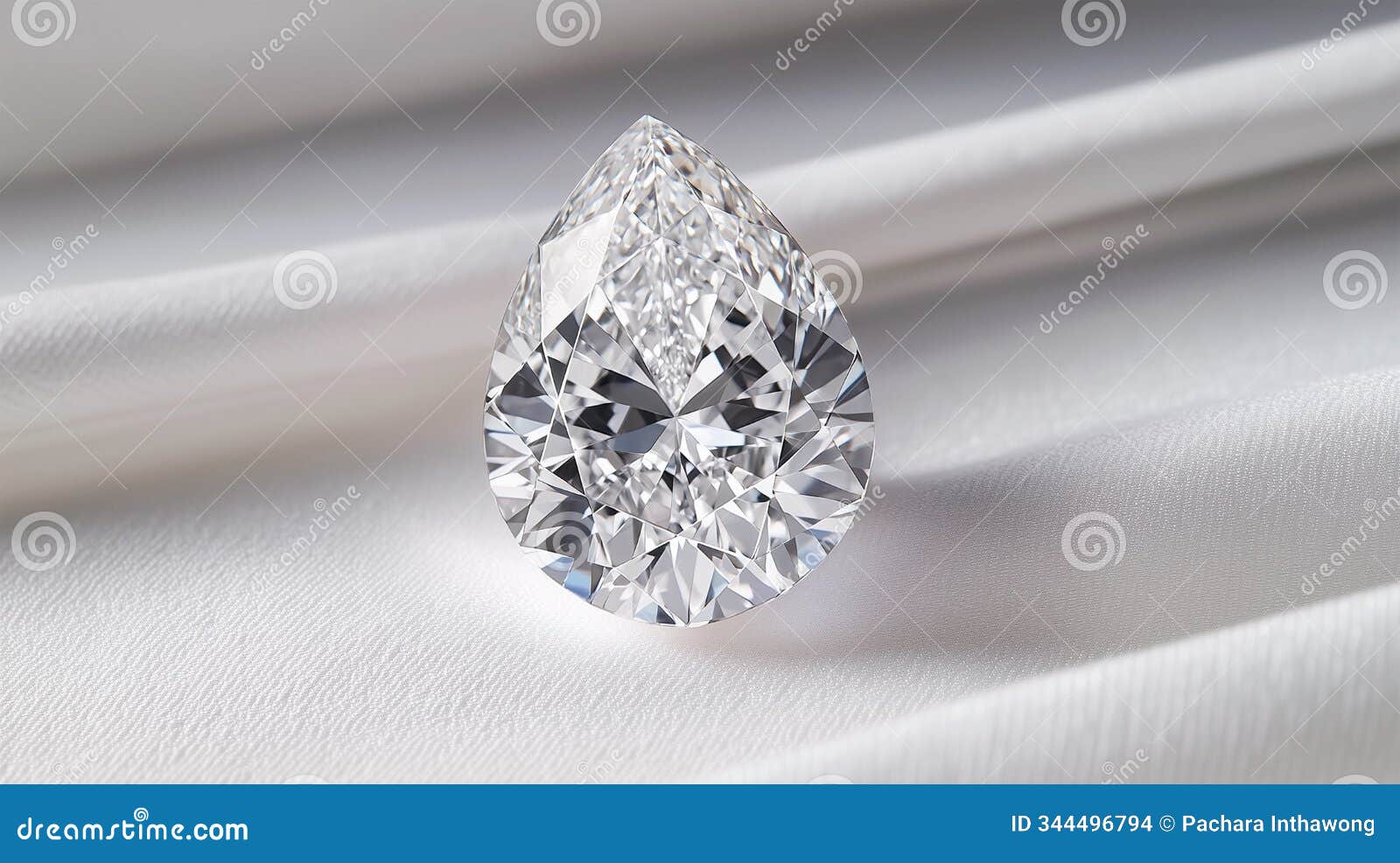 A Diamond is Sitting on a White Cloth Stock Illustration - Illustration ...