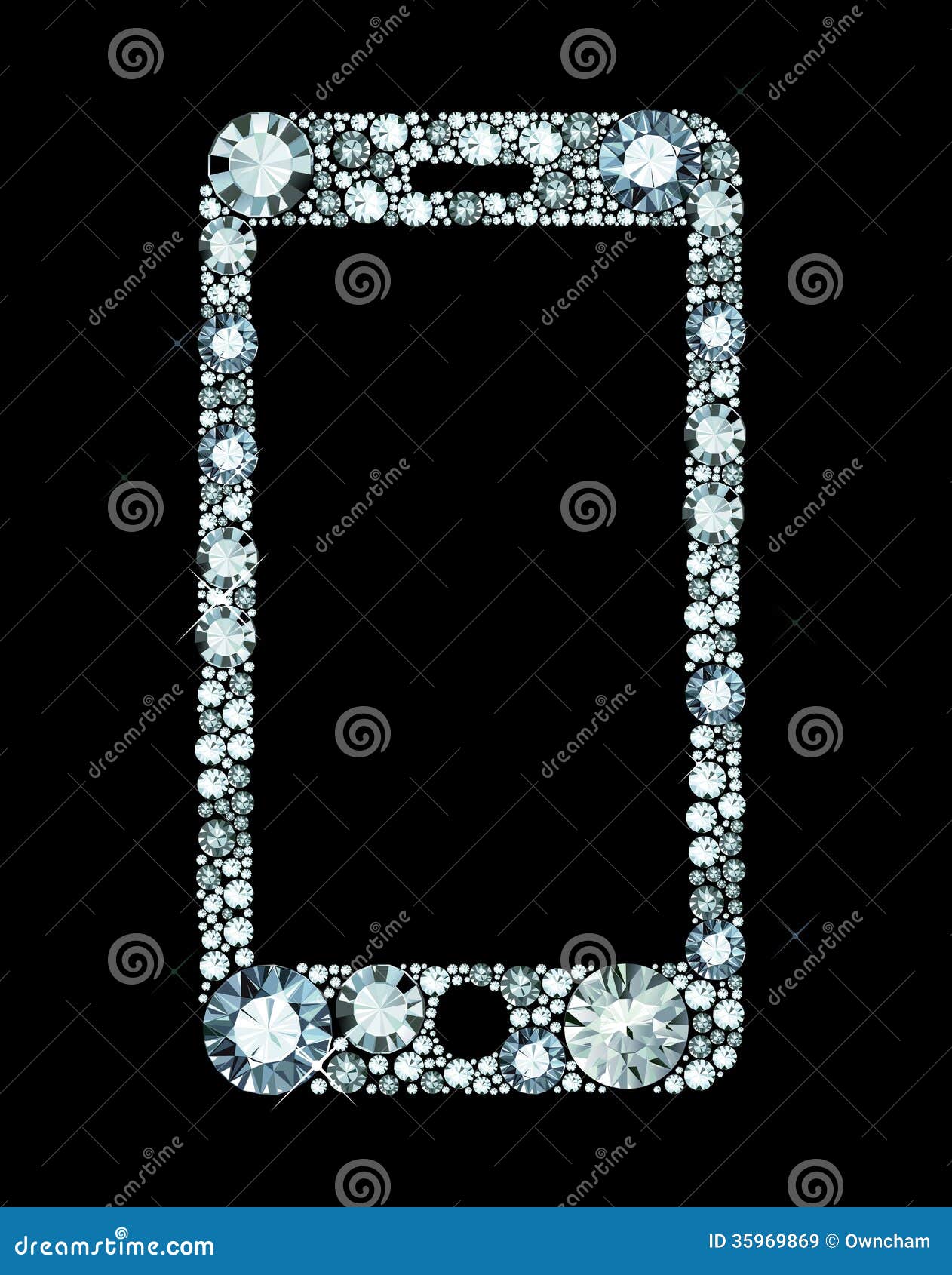 Diamond Smartphone ilustração do vetor. Ilustração de ametista - 35969869