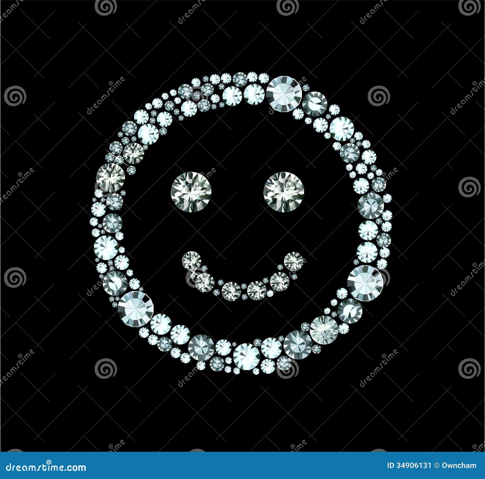 Diamond Smile stock vector. Illustration of happy, emotion - 34906131