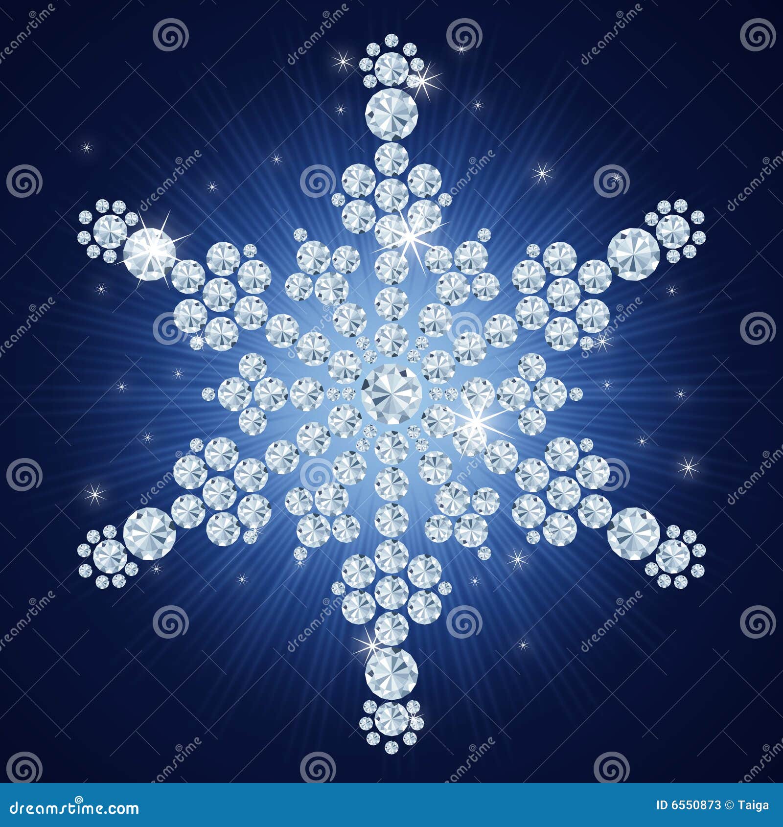 Diamond Snowflake / Christmas Background Stock Illustration ...