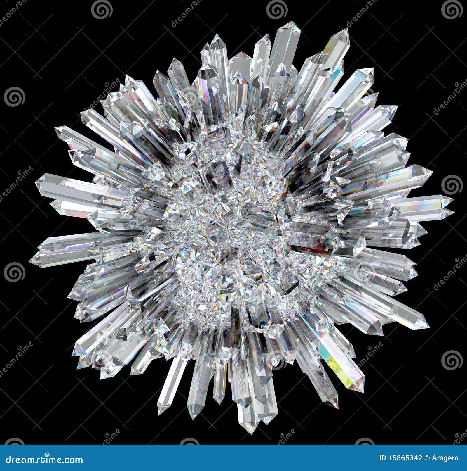 Diamond Sphere With Acute Columns Stock Photography - Image: 15865342