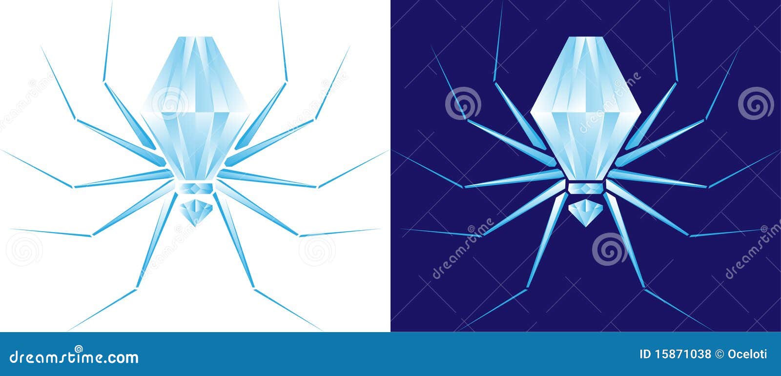 Diamond spider stock vector. Illustration of hanging - 15871038