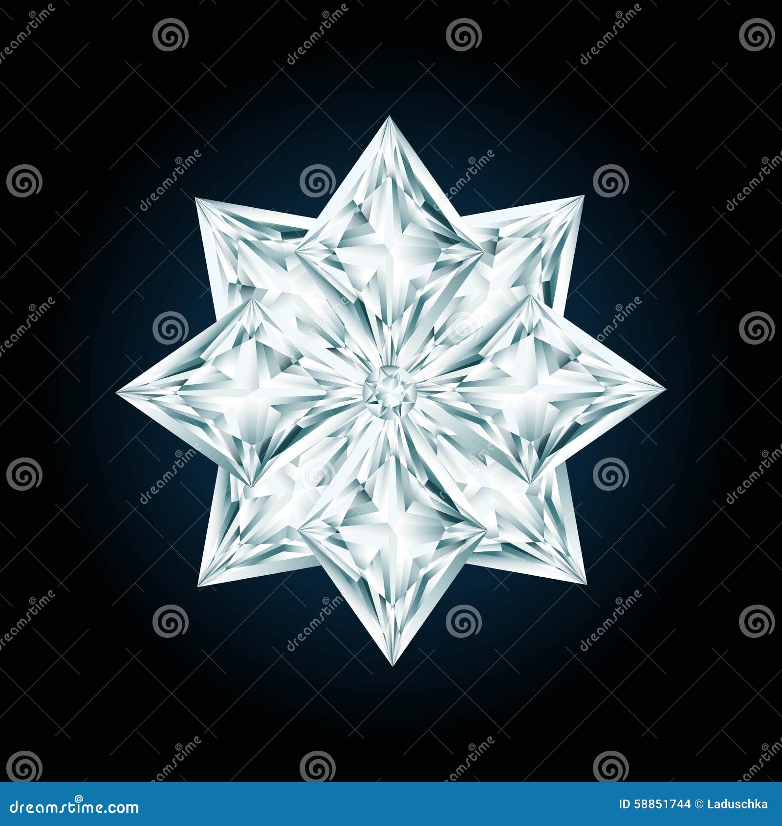 Diamond star stock vector. Illustration of decorative - 58851744