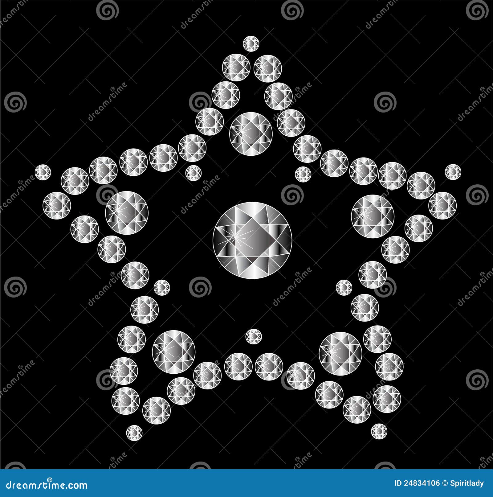 Diamond star Vector stock illustration. Illustration of shiny - 24834106
