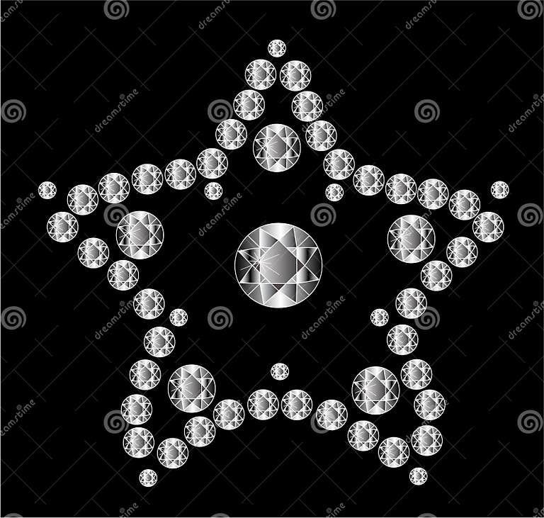Diamond star Vector stock illustration. Illustration of shiny - 24834106