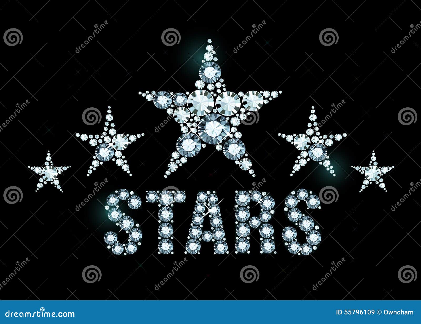 Diamond stars stock vector. Illustration of beautiful - 55796109