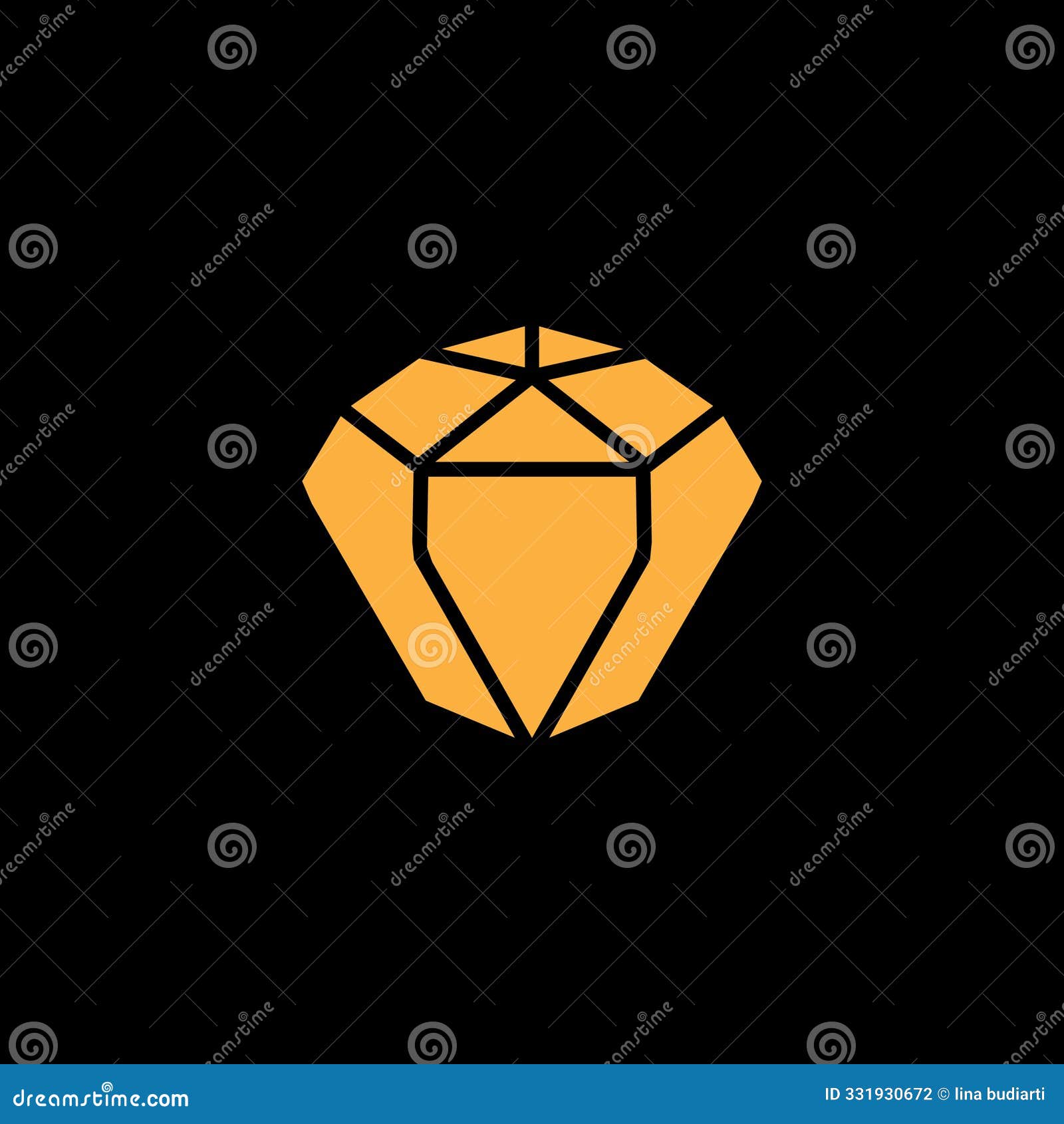 Diamond stone logo stock illustration. Illustration of icon - 331930672