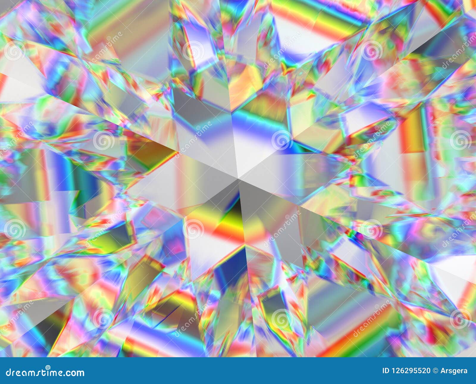Diamond Structure Extreme Closeup and Kaleidoscope Stock Illustration ...