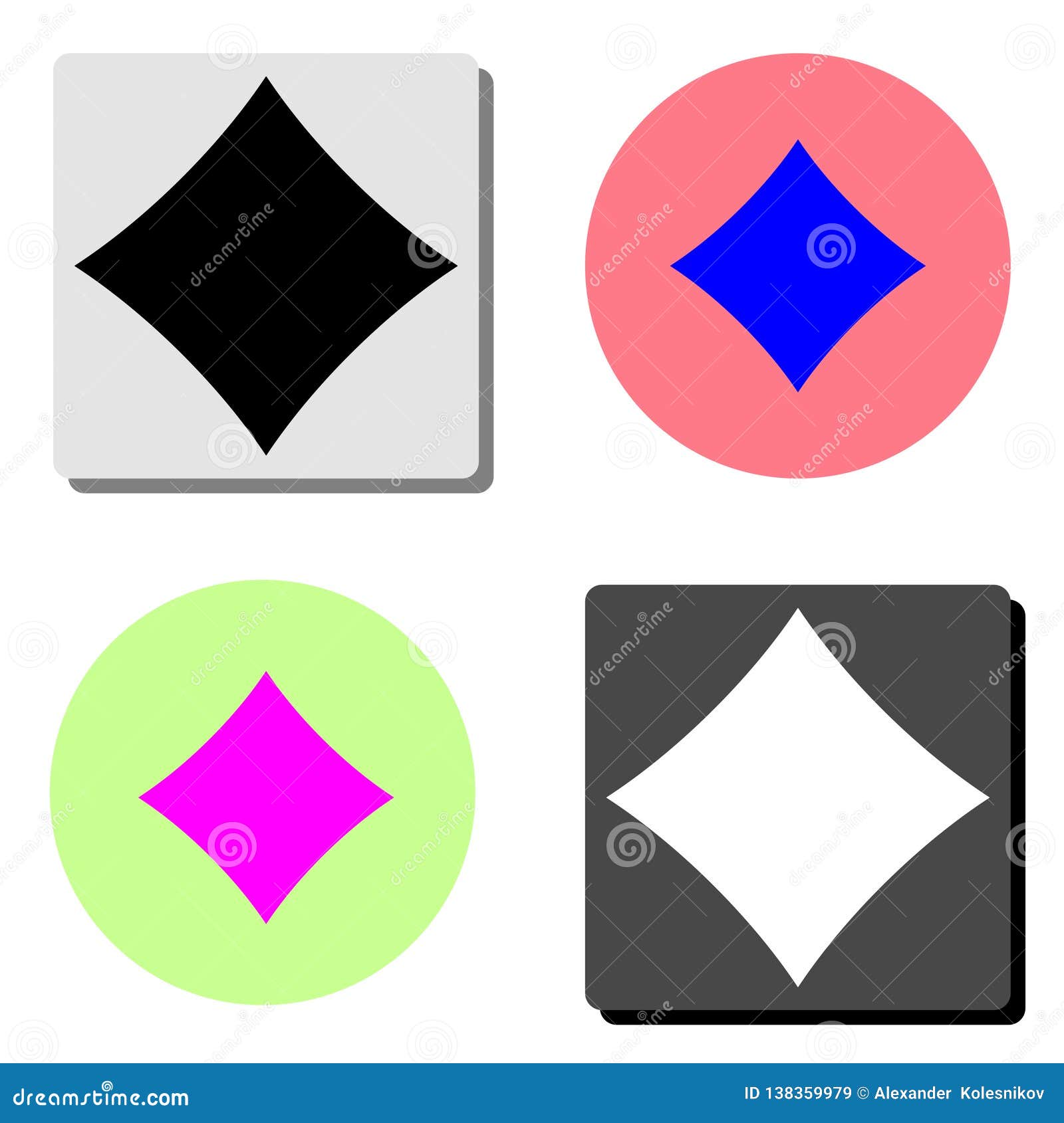 Diamond Suit. Flat Vector Icon Stock Vector - Illustration of isolated ...