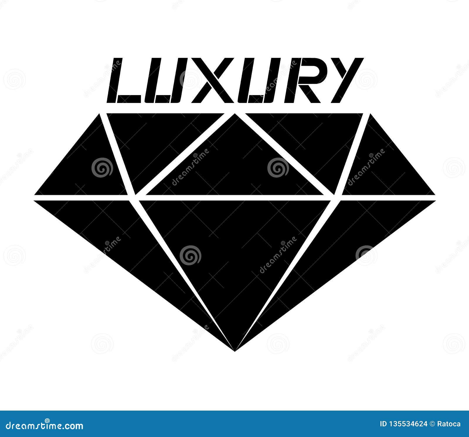 Diamond symbol stock vector. Illustration of treasure - 135534624