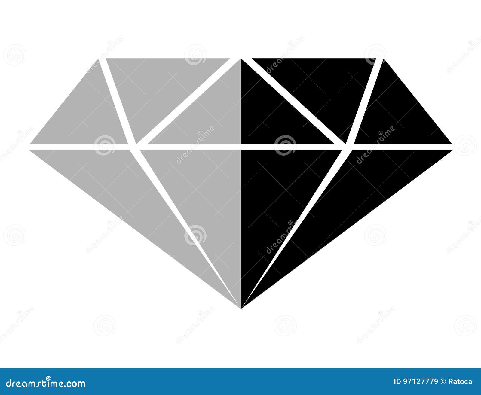 Diamond symbol stock vector. Illustration of treasure - 97127779
