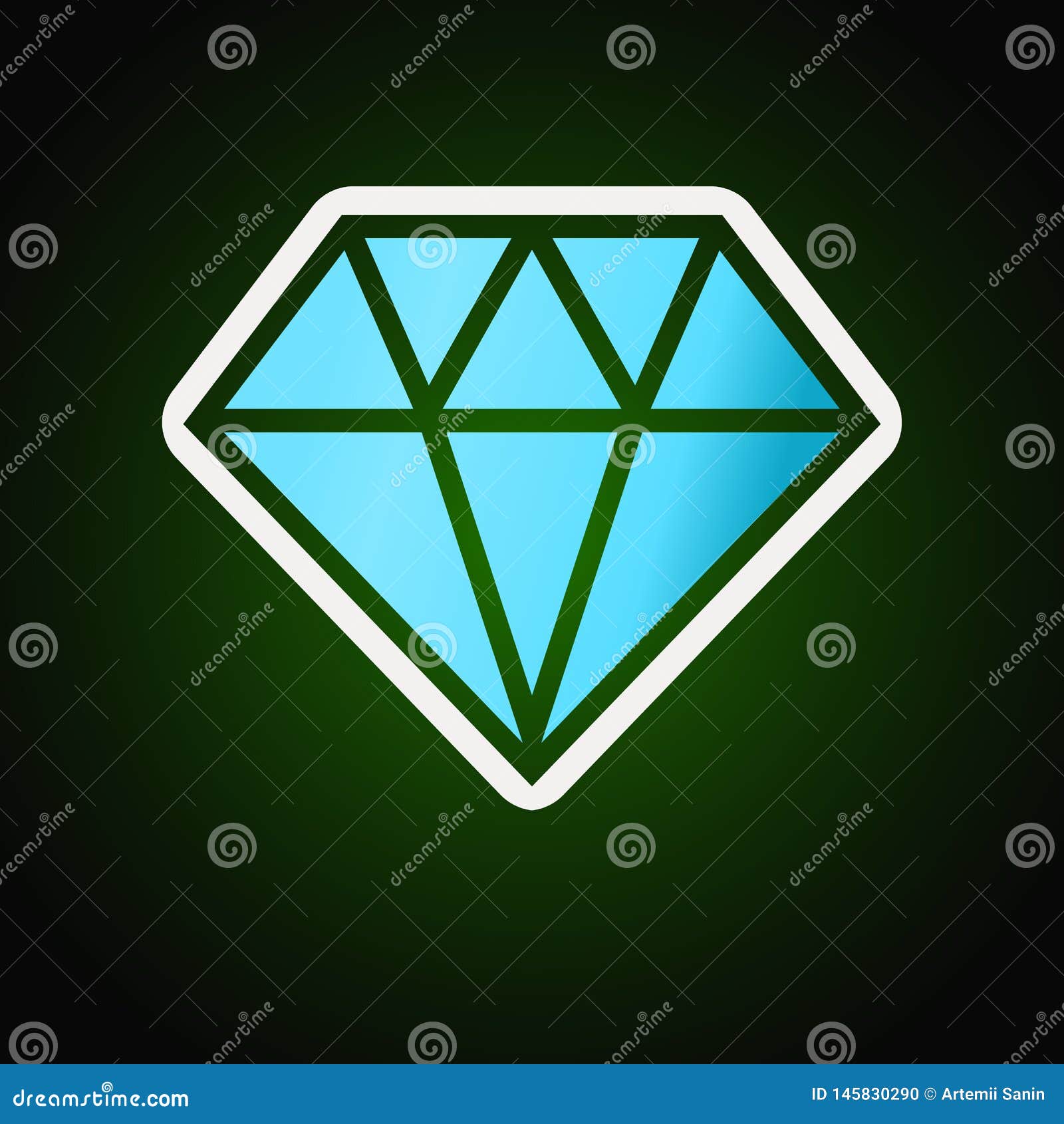 Diamond Symbol. Gemstone Icon Vector. Jewel Illustration Stock ...