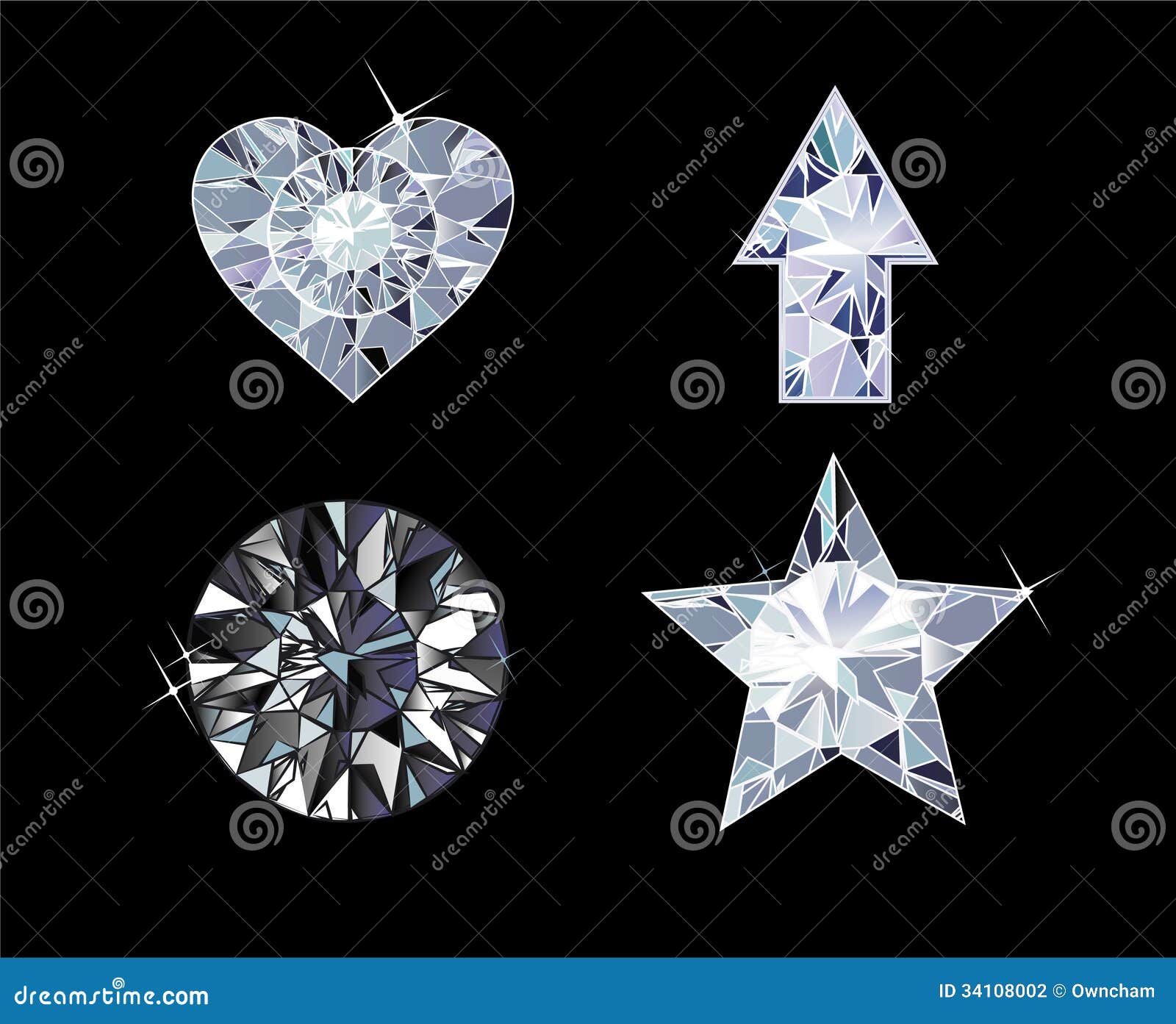Diamond Symbols stock vector. Illustration of exuberance - 34108002