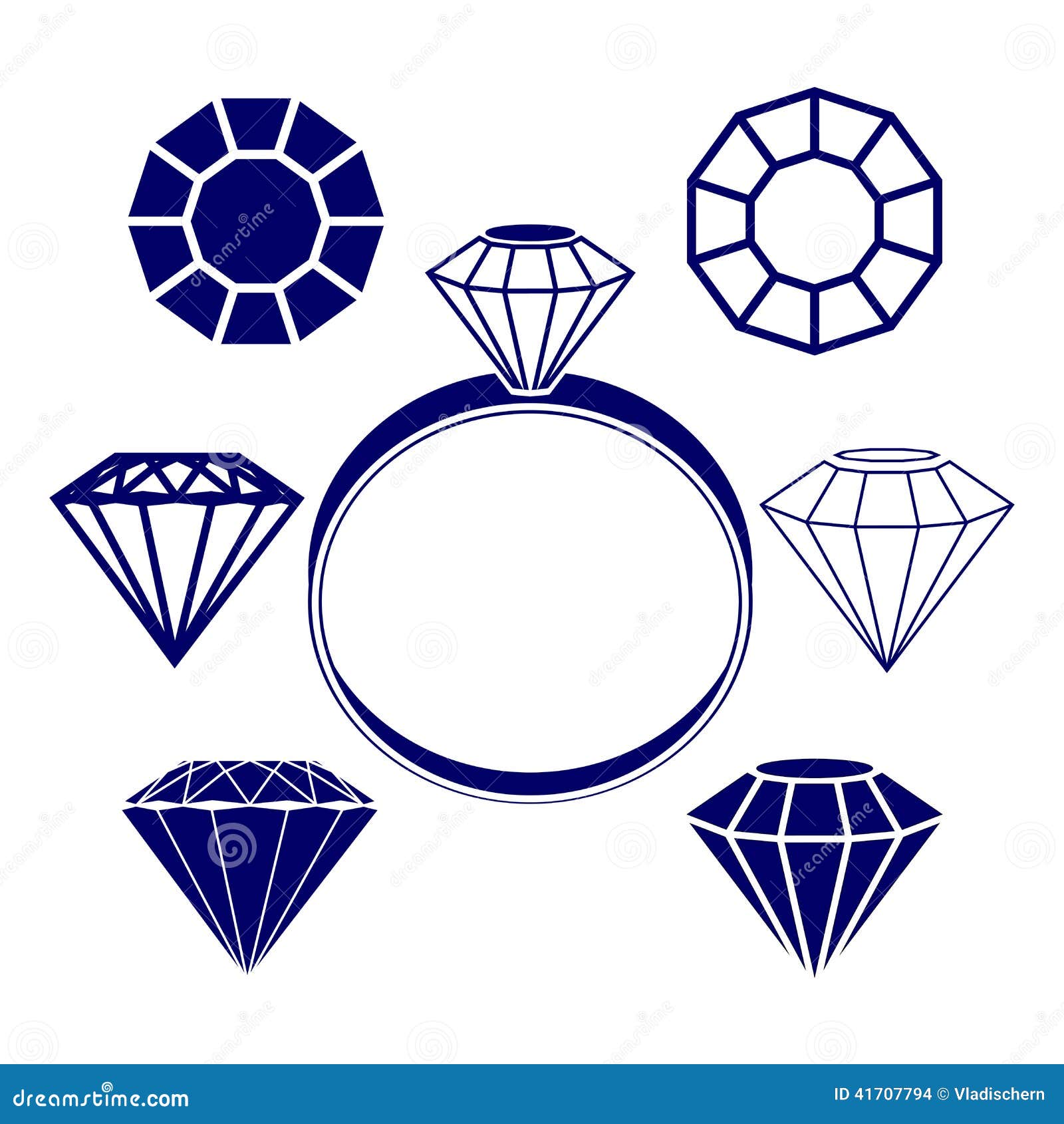 Diamond Symbols Vector Illustration Stock Vector - Illustration of ...
