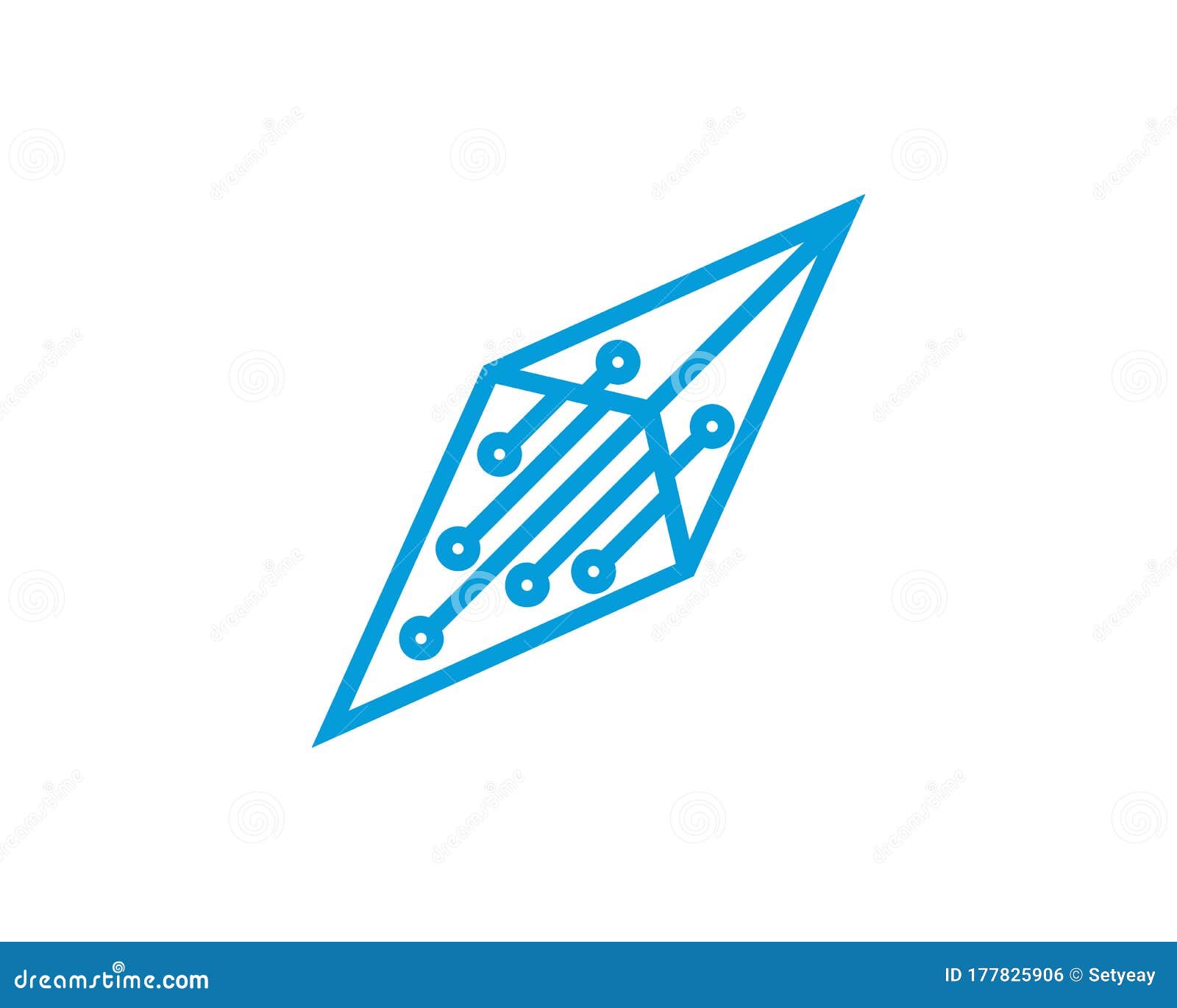 Diamond Tech Logo Design Vector Template, Creative Diamond Logo Concept ...