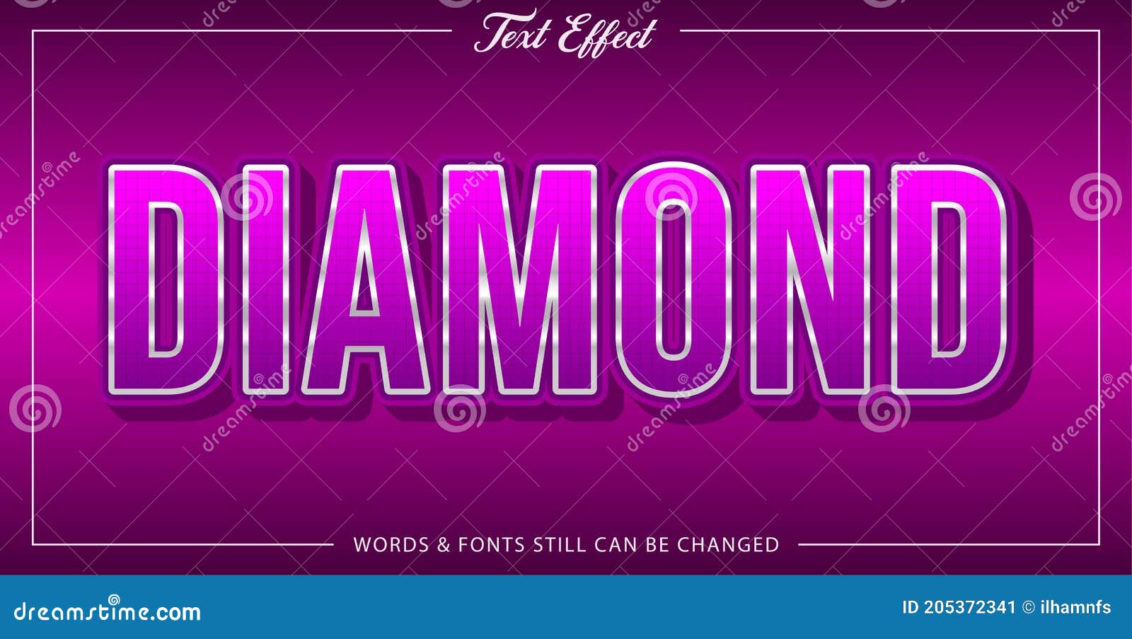 Diamond Editable Text Effect Style Stock Vector - Illustration of ...