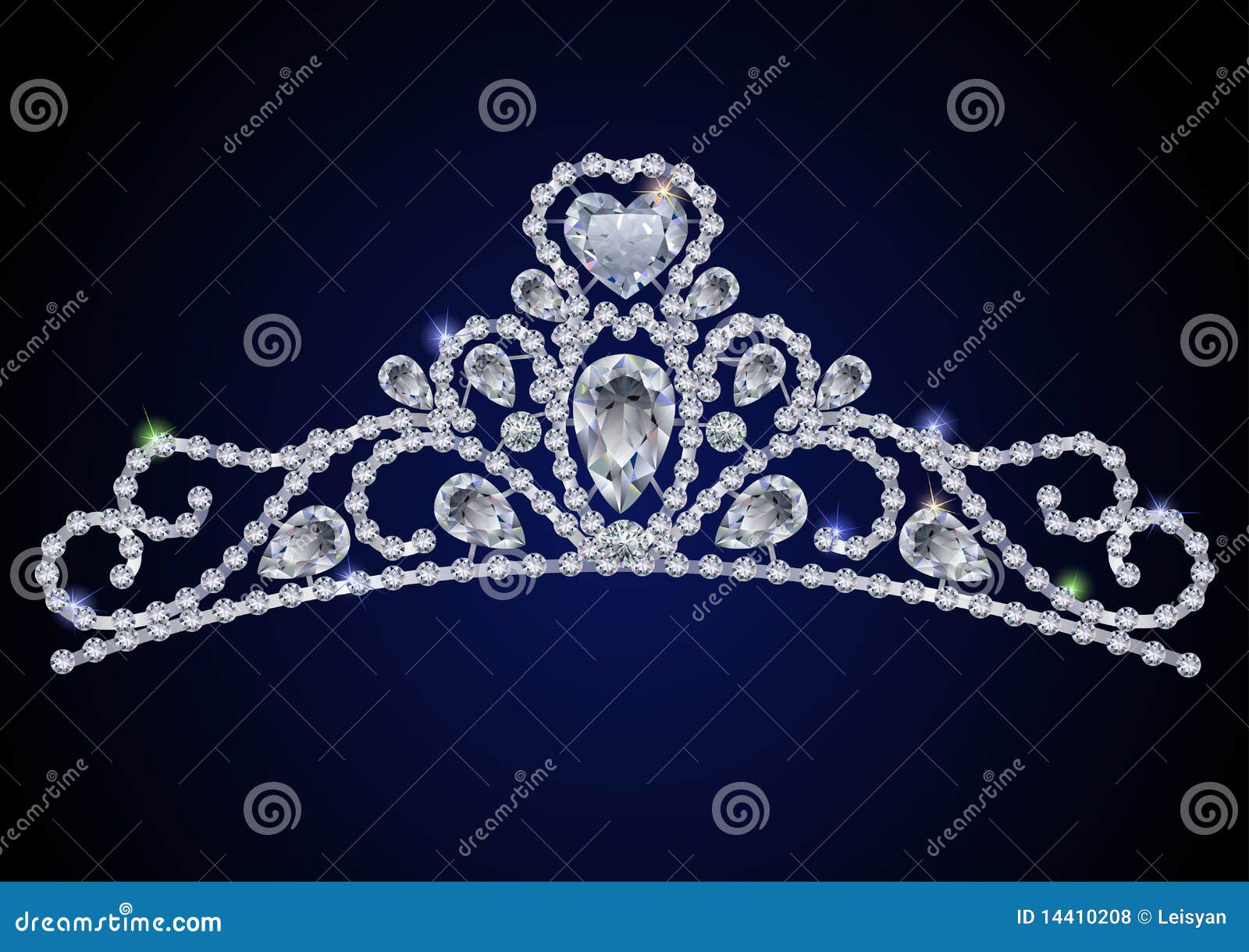 Diamond tiara stock vector. Illustration of fashion, glowing - 14410208