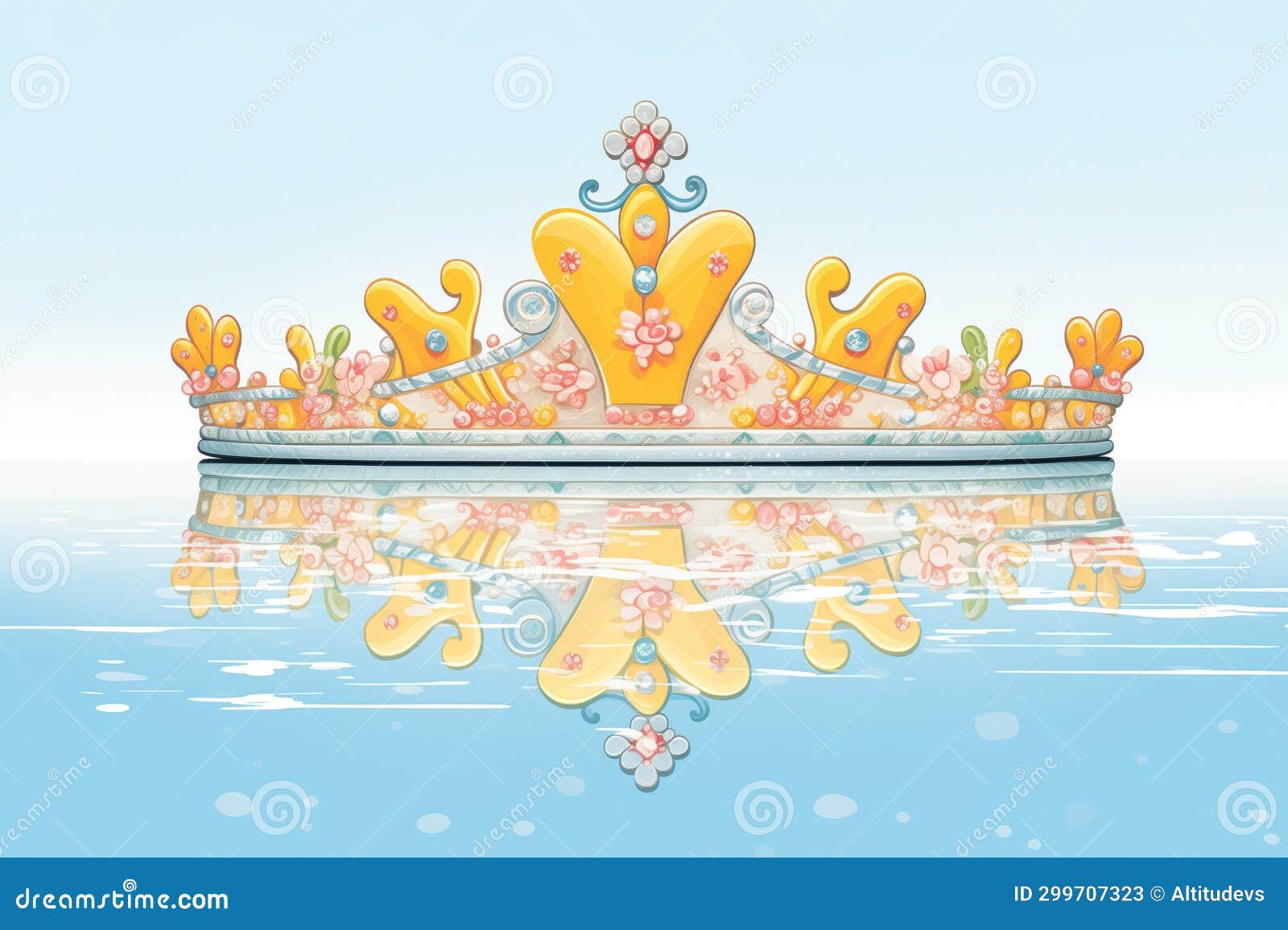 Diamond Tiara Resting on Mirrored Surface Stock Image - Image of ...