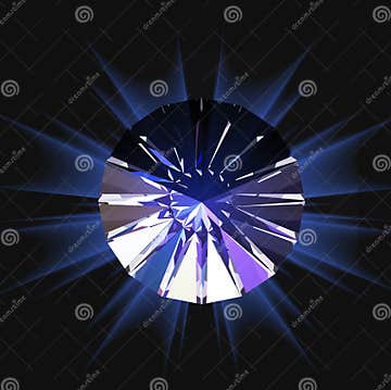 Diamond in Top View. Vector Illustration Stock Vector - Illustration of ...