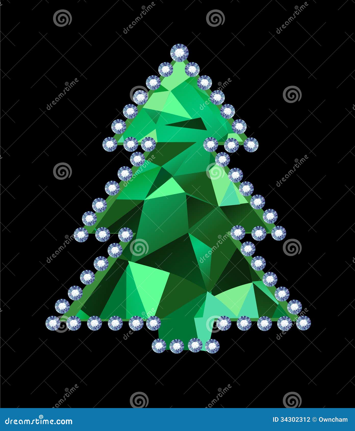 Diamond Tree vector illustratie. Illustration of geld - 34302312