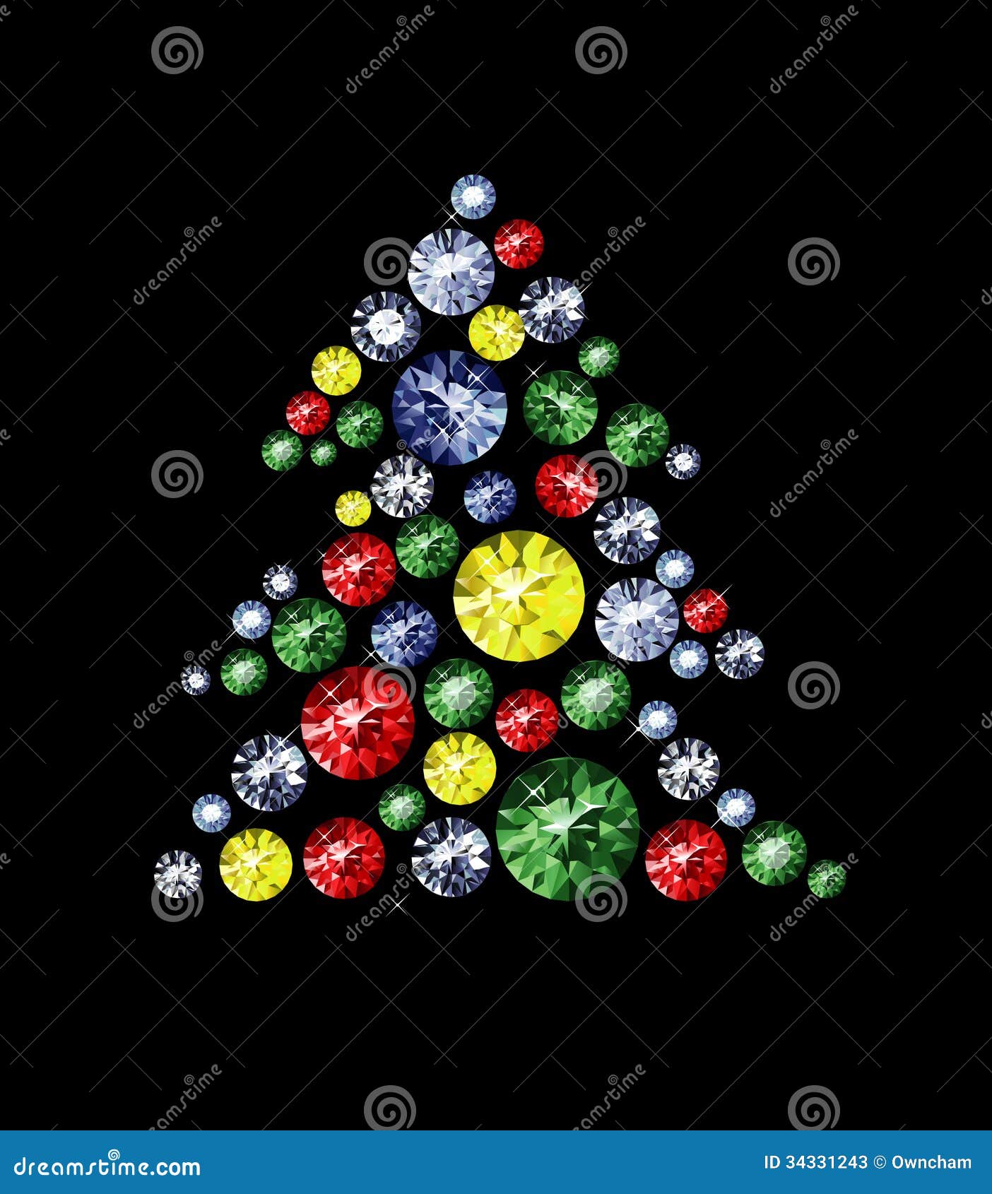 Diamond Tree ilustración del vector. Ilustración de presente - 34331243