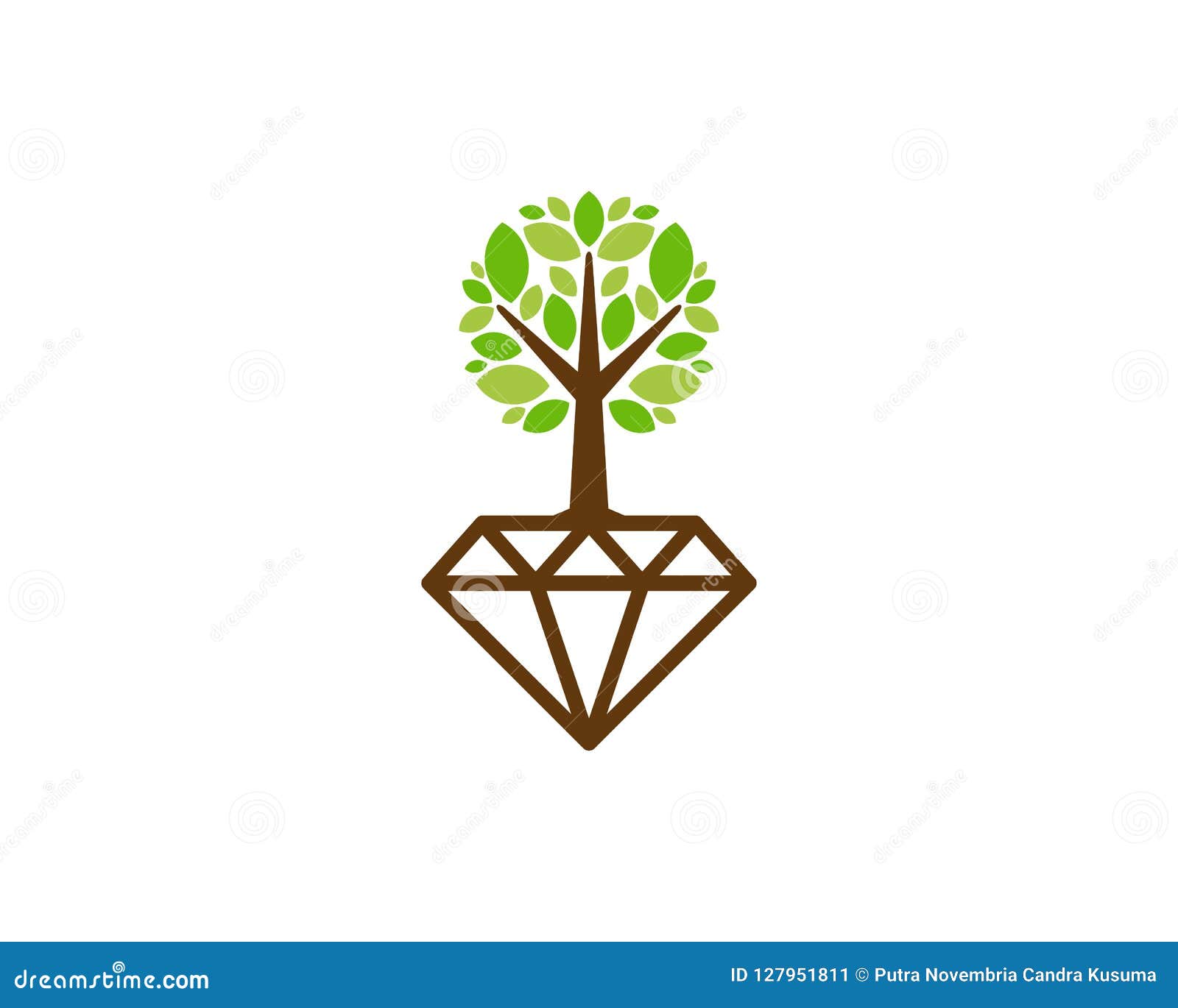 Diamond Tree Logo Icon Design Ilustración del Vector - Ilustración de ...