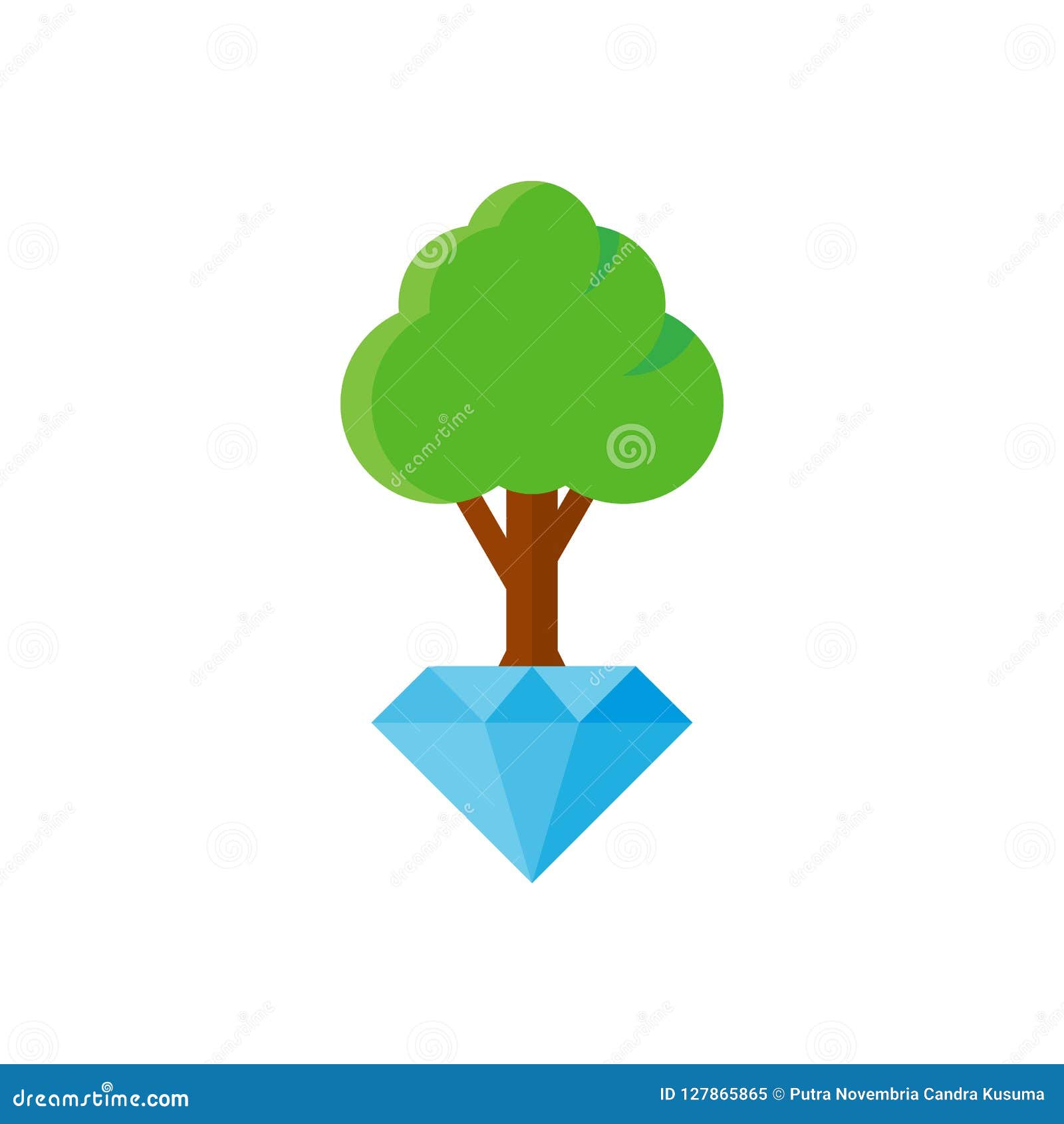 Diamond Tree Logo Icon Design Stock Vector - Illustration of ecology ...