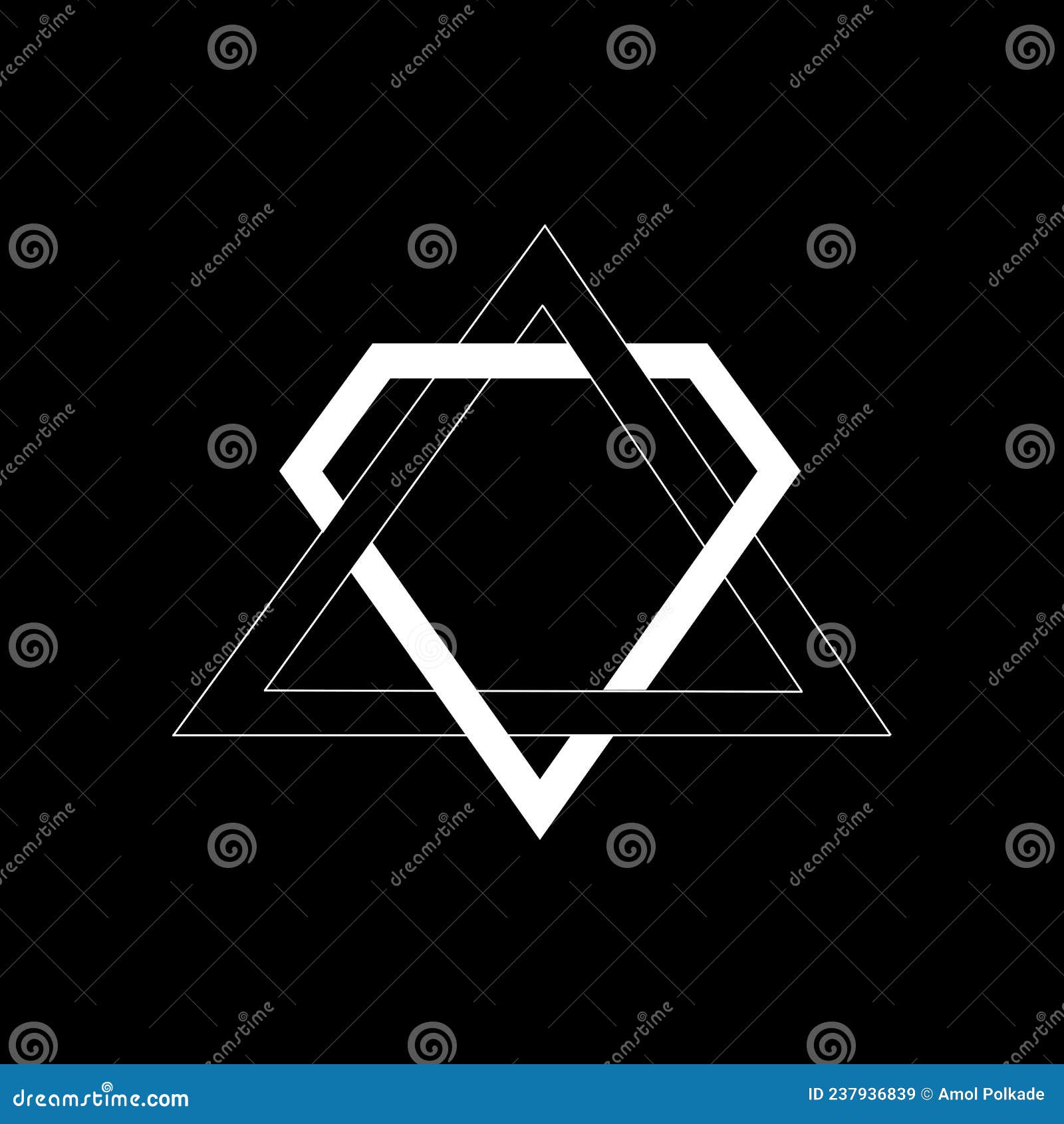 A Diamond and Triangle Engaged Each Other. Diamond and Triangle Symbol ...