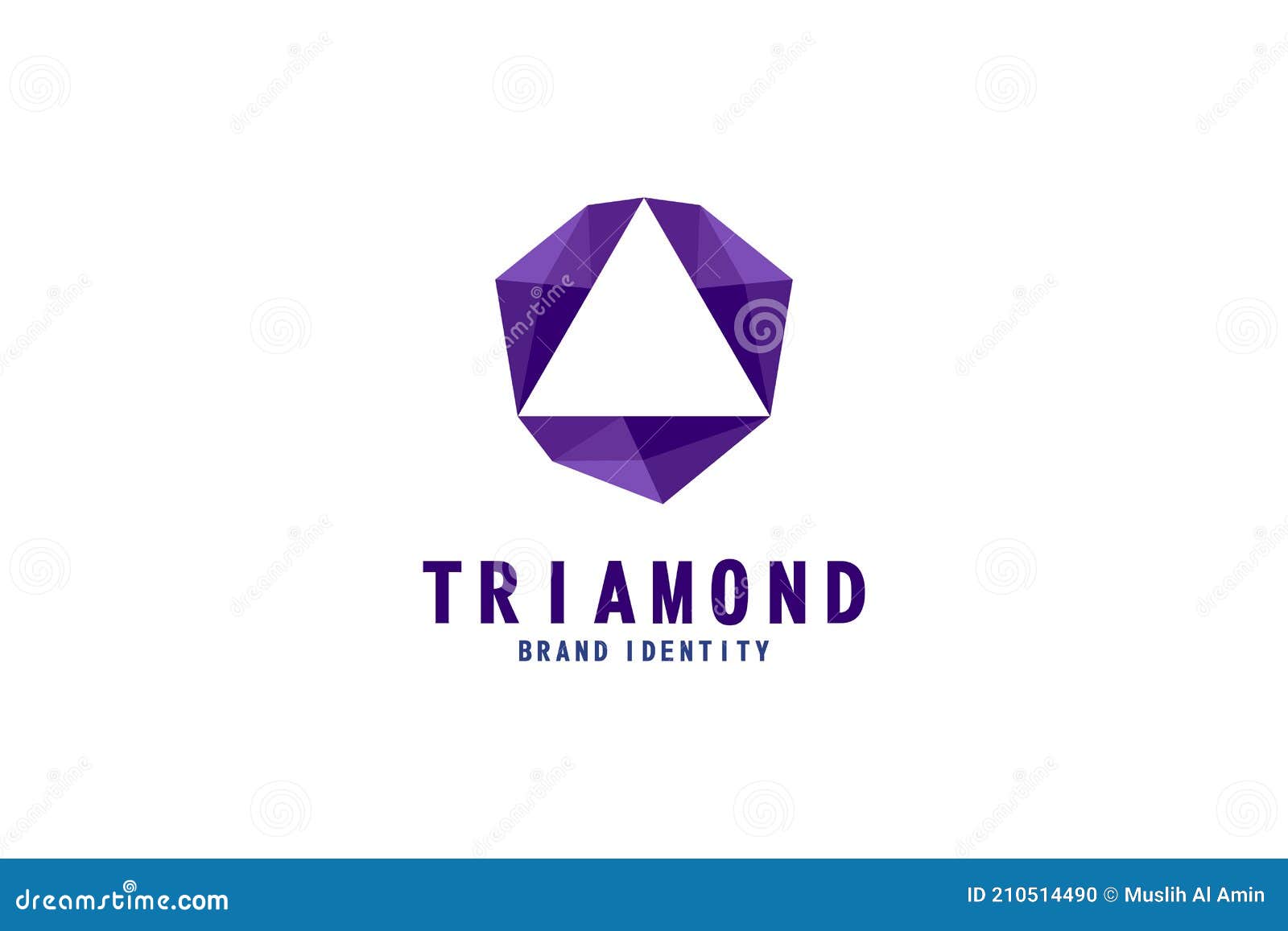 Diamond triangle logo stock vector. Illustration of frame - 210514490